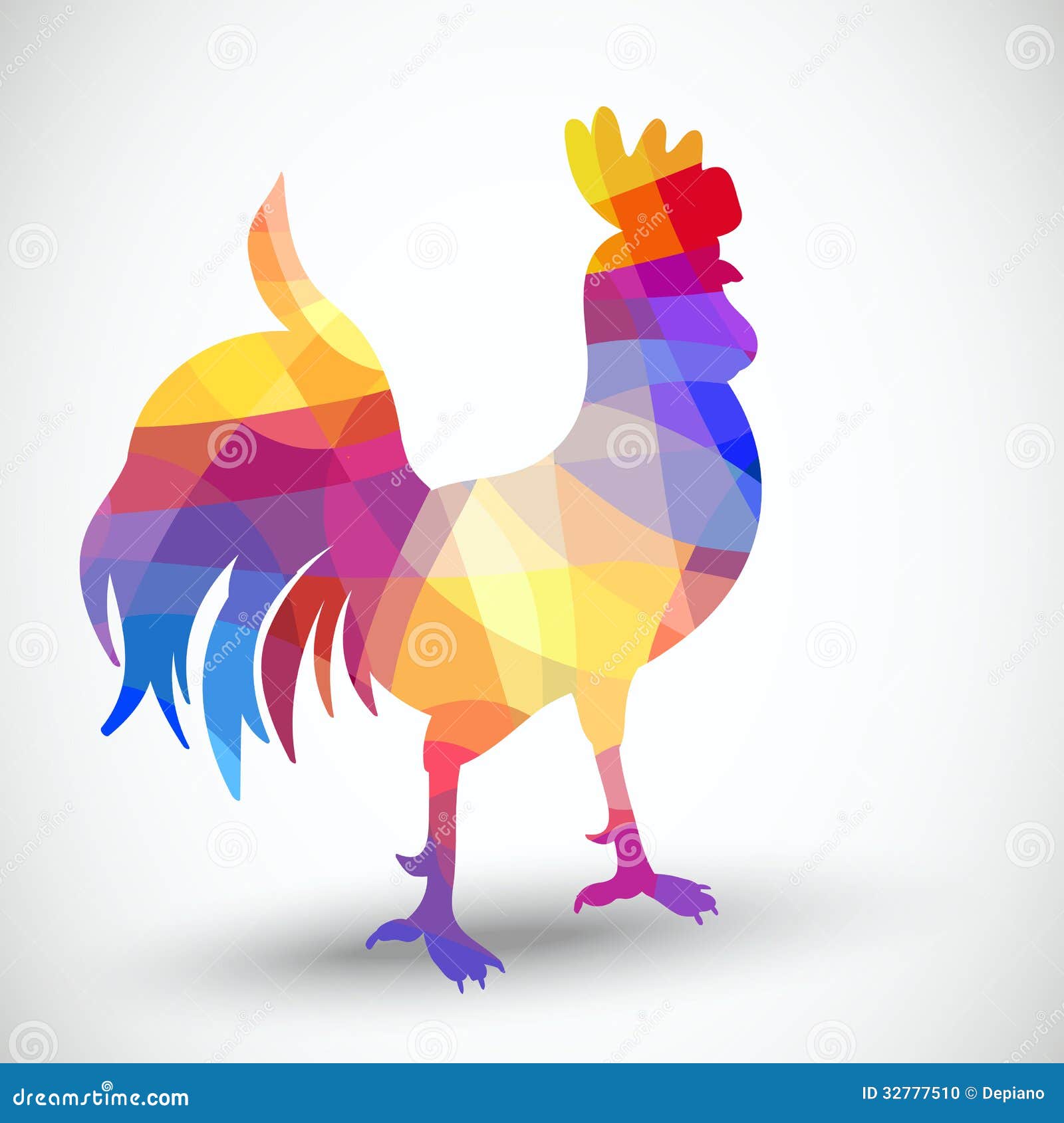 Abstract Rooster Line Art Symbol Graphic Vector Illustration ...