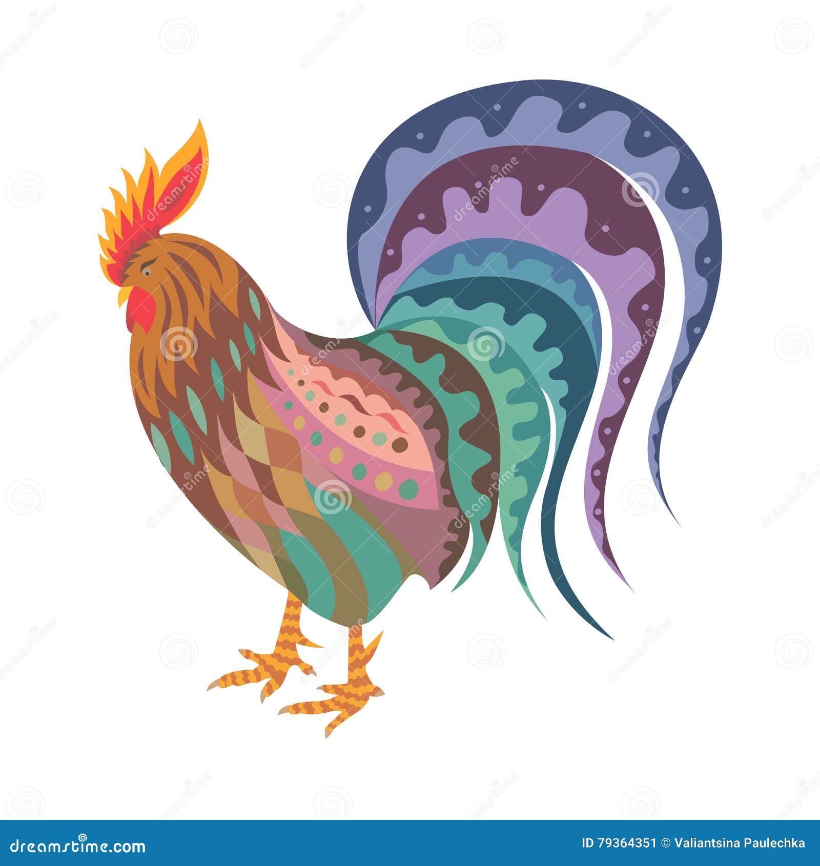 Abstract Rooster on a White Background Stock Vector - Illustration of ...