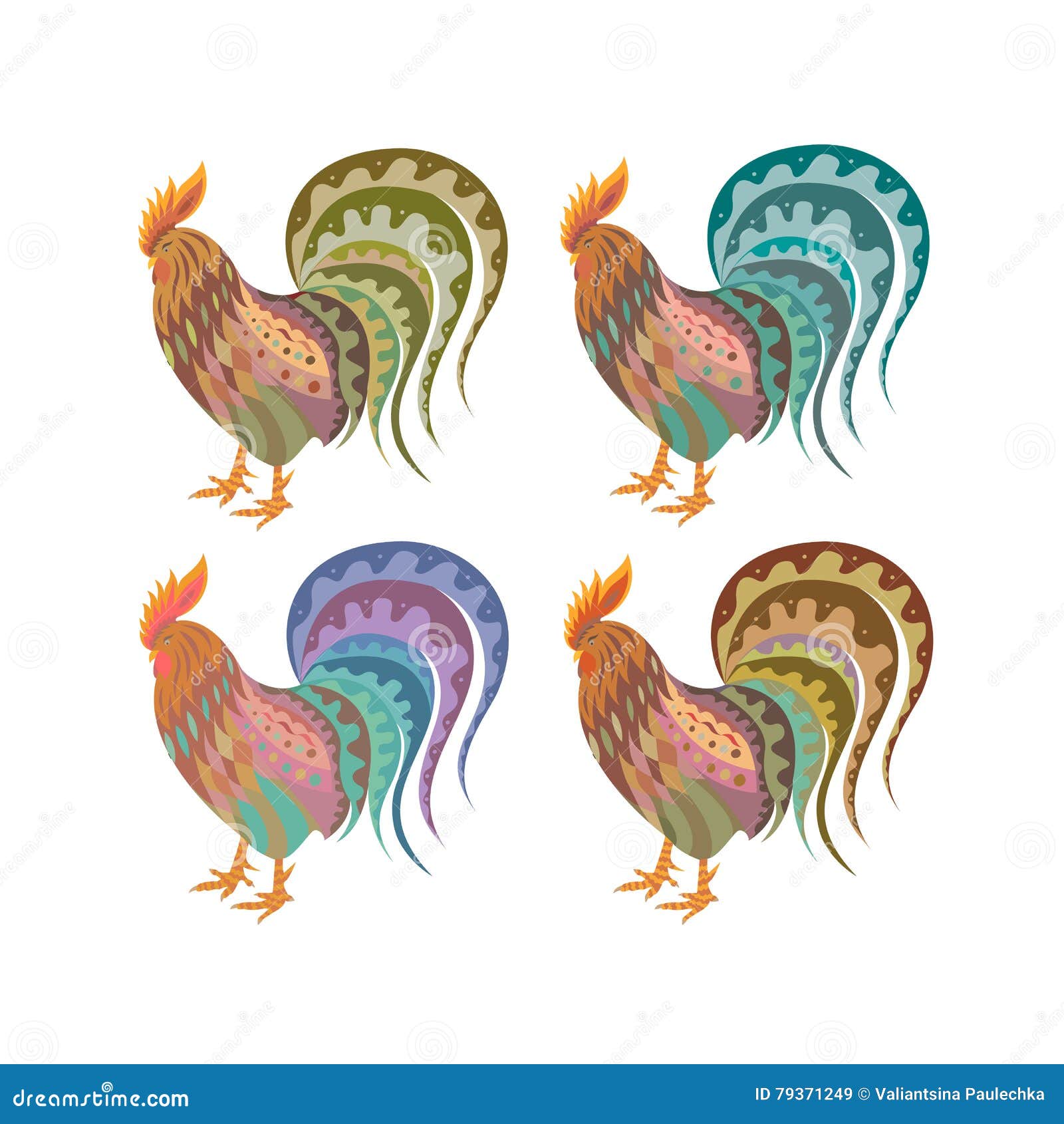 Abstract Rooster on a White Background Stock Vector - Illustration of ...