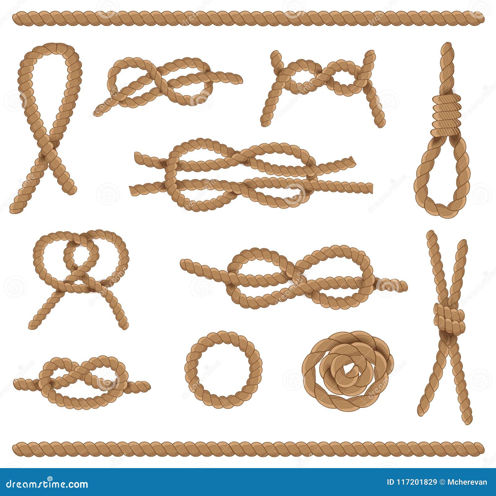 Abstract Rope Elements. Vector Illustration. Stock Illustration ...