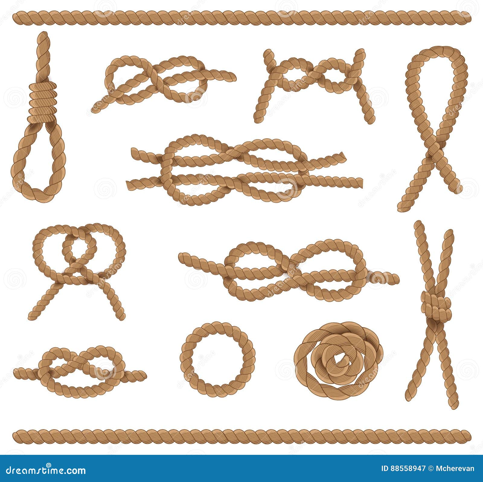 Abstract Rope Elements. Vector Illustration. Stock Illustration ...