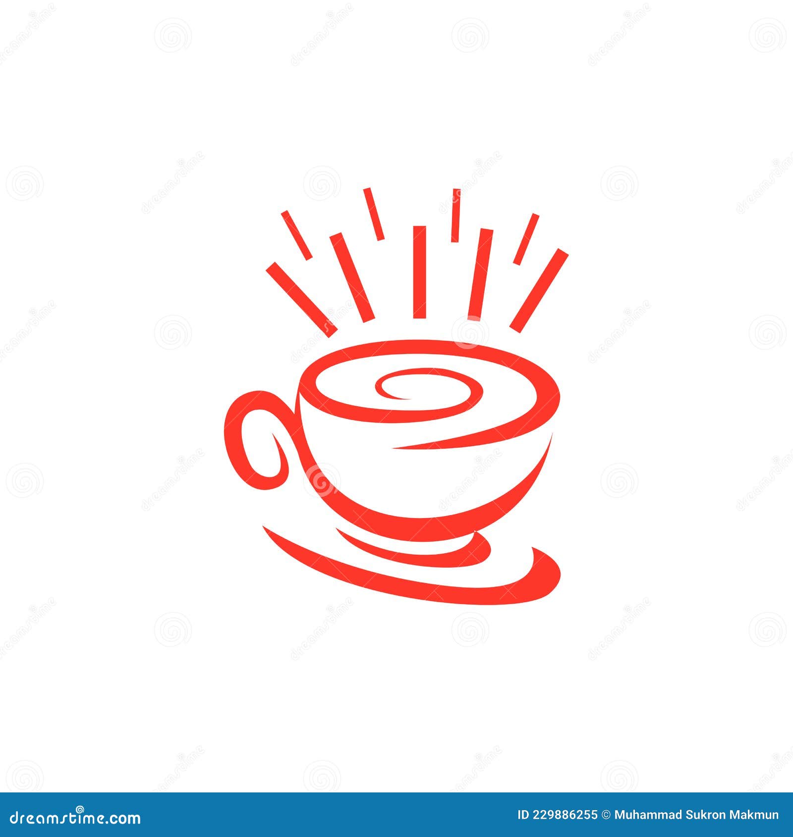 Rose Coffee Shop Logo Design Vector Illustration Template ...