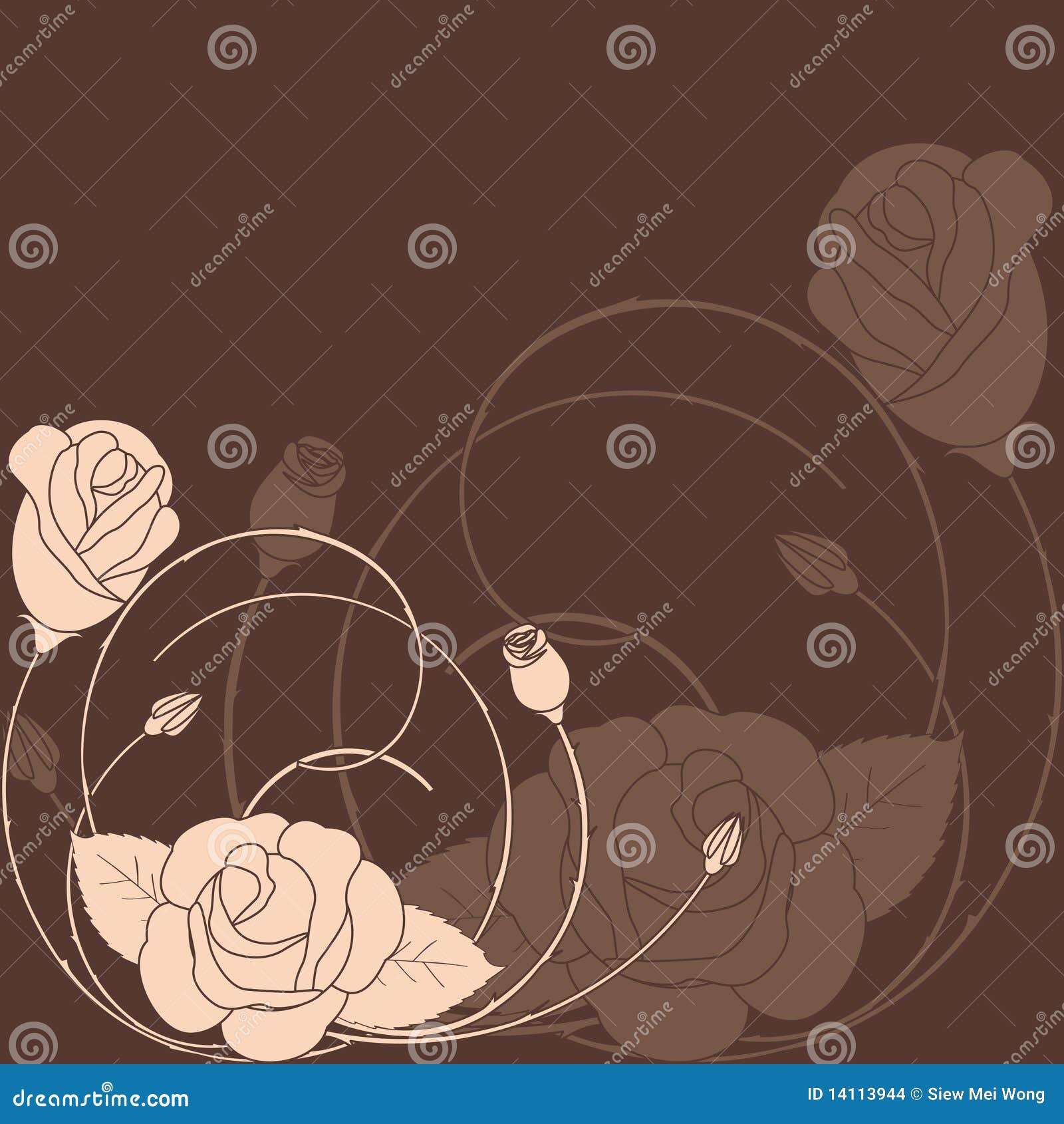 Abstract Rose Flower Pattern Background Stock Vector - Illustration of ...
