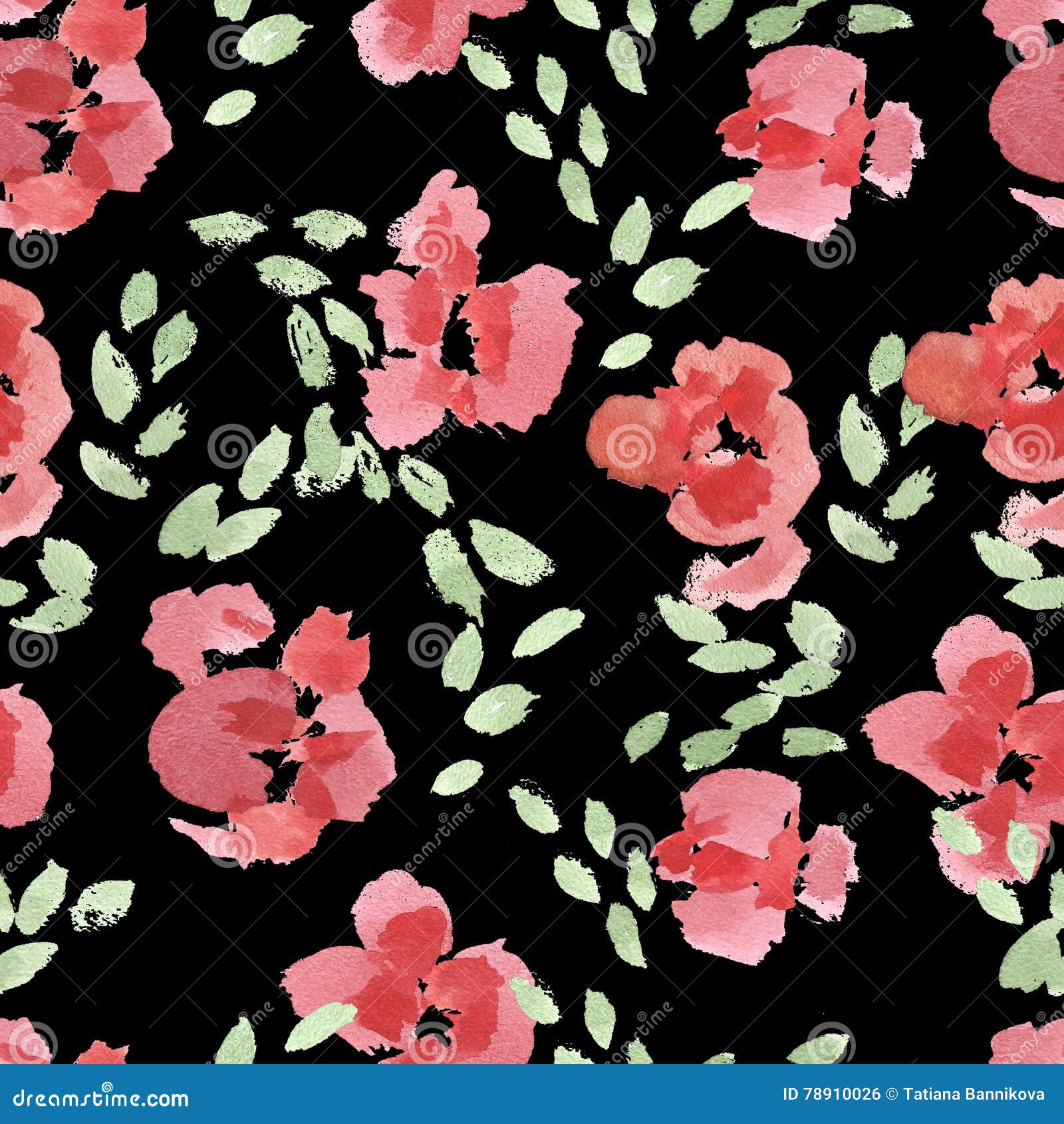 Abstract Rose Flower Pattern. Stock Illustration - Illustration of ...