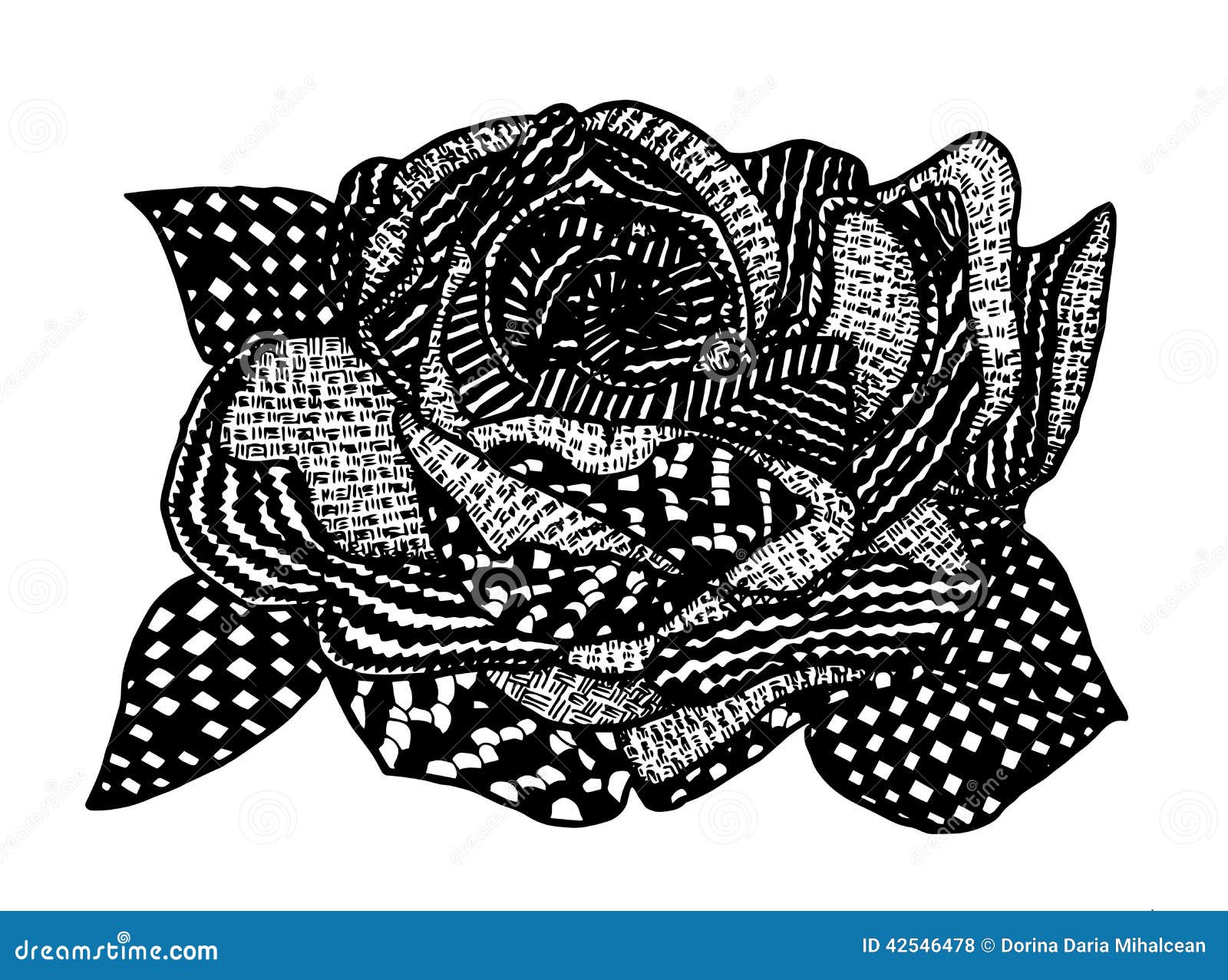 Abstract rose stock vector. Illustration of shapes, unique - 42546478