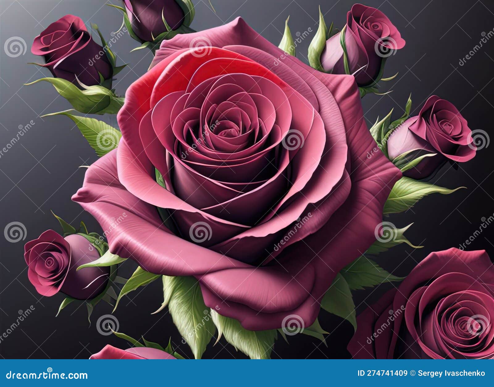 Abstract Roses, Illustration. Stock Illustration - Illustration of ...