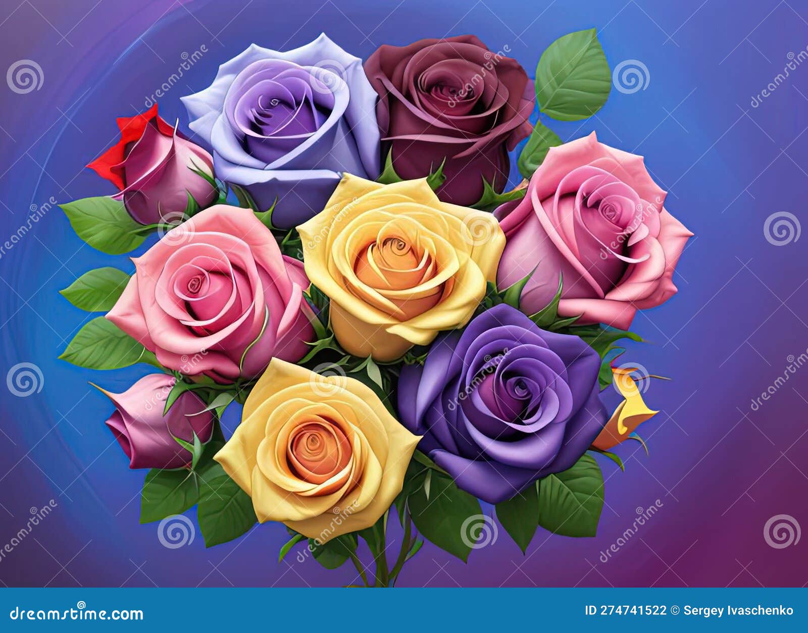 Abstract Roses, Illustration. Stock Illustration - Illustration of ...