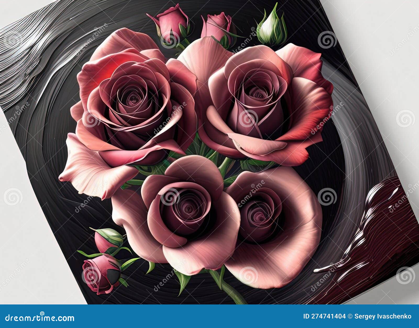Abstract Roses, Illustration. Stock Illustration - Illustration of ...