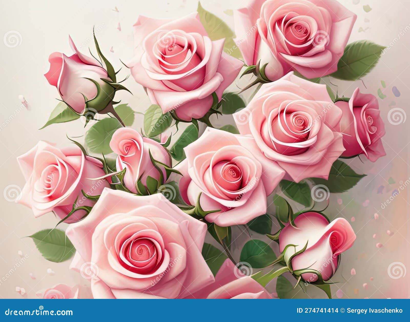 Abstract Roses, Illustration. Stock Illustration - Illustration of ...