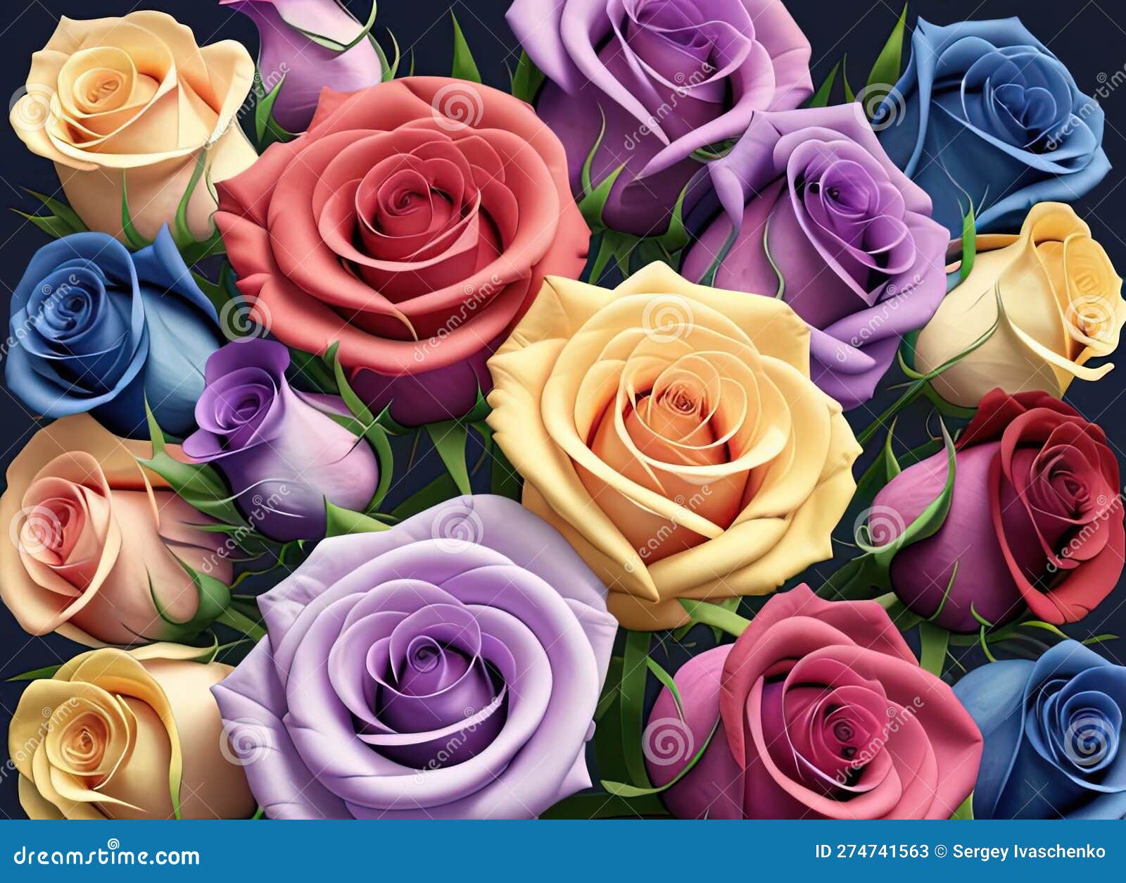 Abstract Roses, Illustration. Stock Illustration - Illustration of ...