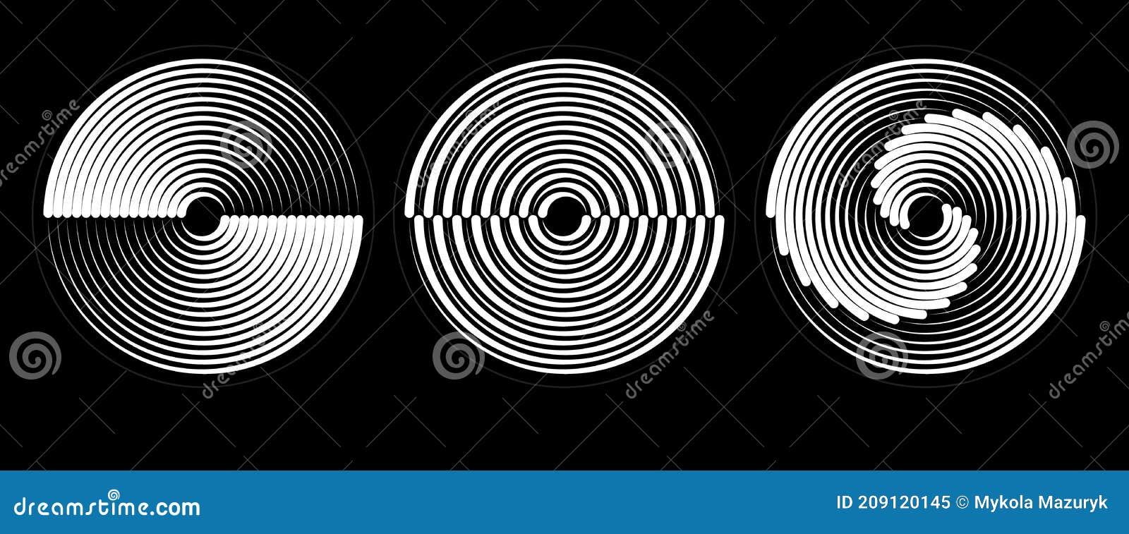 Abstract Rotated Lines In Circle Form As Background. Design Element For ...