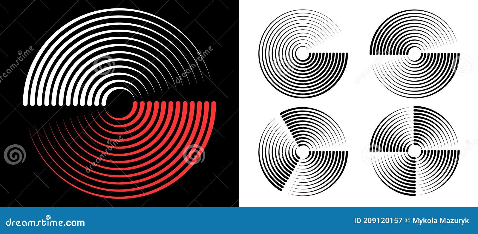 Abstract Rotated Lines in Circle Form As Background. Design Element for ...