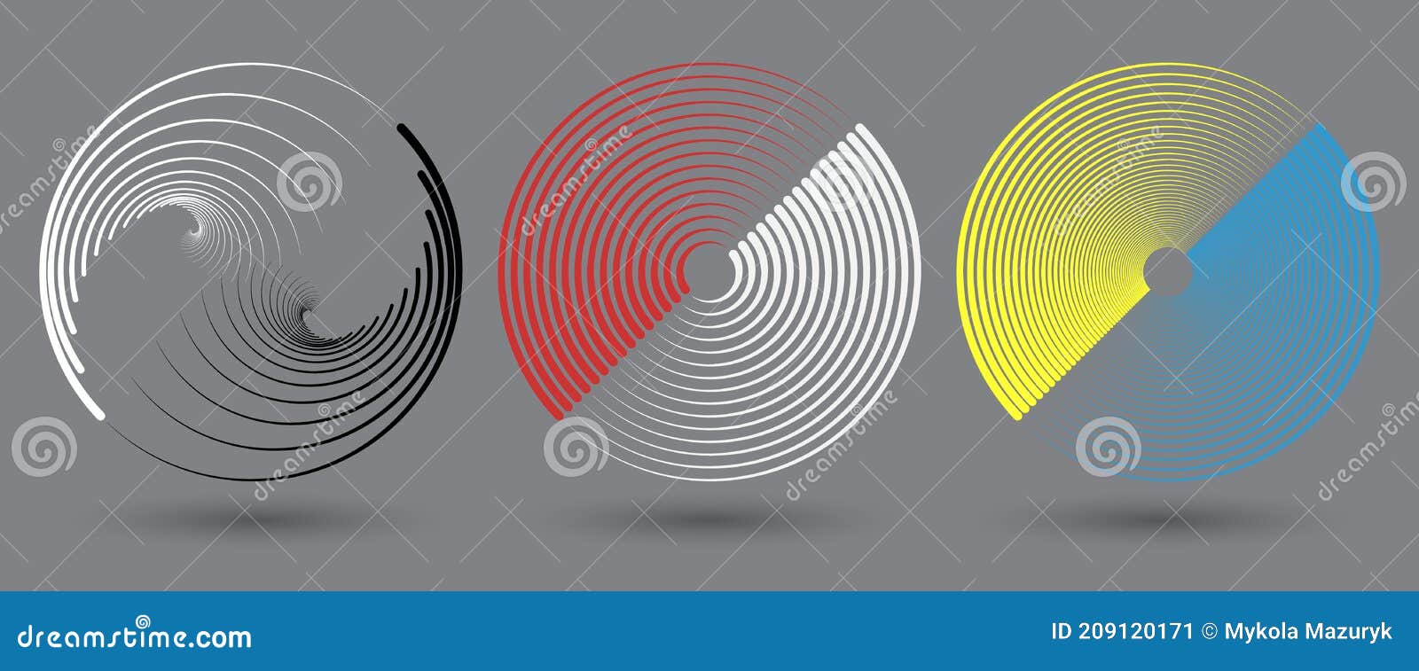 Abstract Rotated Lines In Circle Form As Background. Design Element For ...