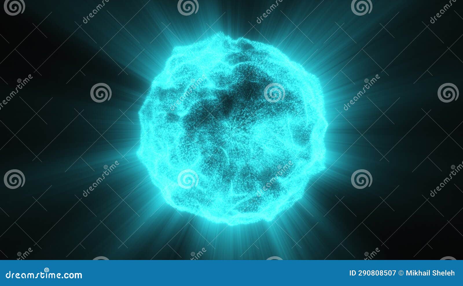 Abstract Rotating Blue Star with a Moving Surface. Stock Video - Video ...