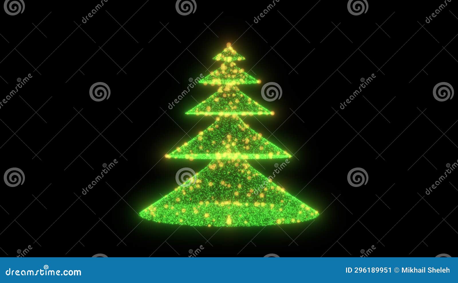 Abstract Rotating Christmas Tree in the Form of Several Cones of ...