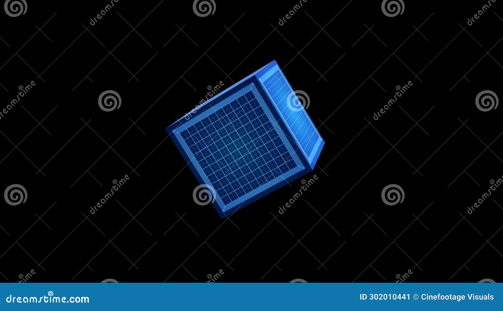 Abstract Rotating Cube Animation with Alpha Matte Stock Illustration ...