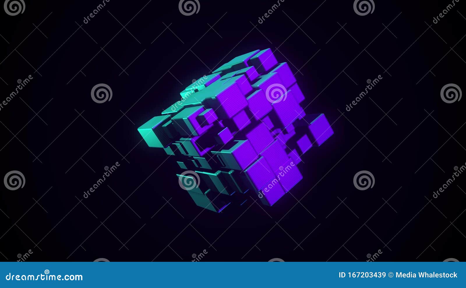 Abstract Rotating Cubic Figure Animation Stock Video Video Of Circle Reflects 167203439
