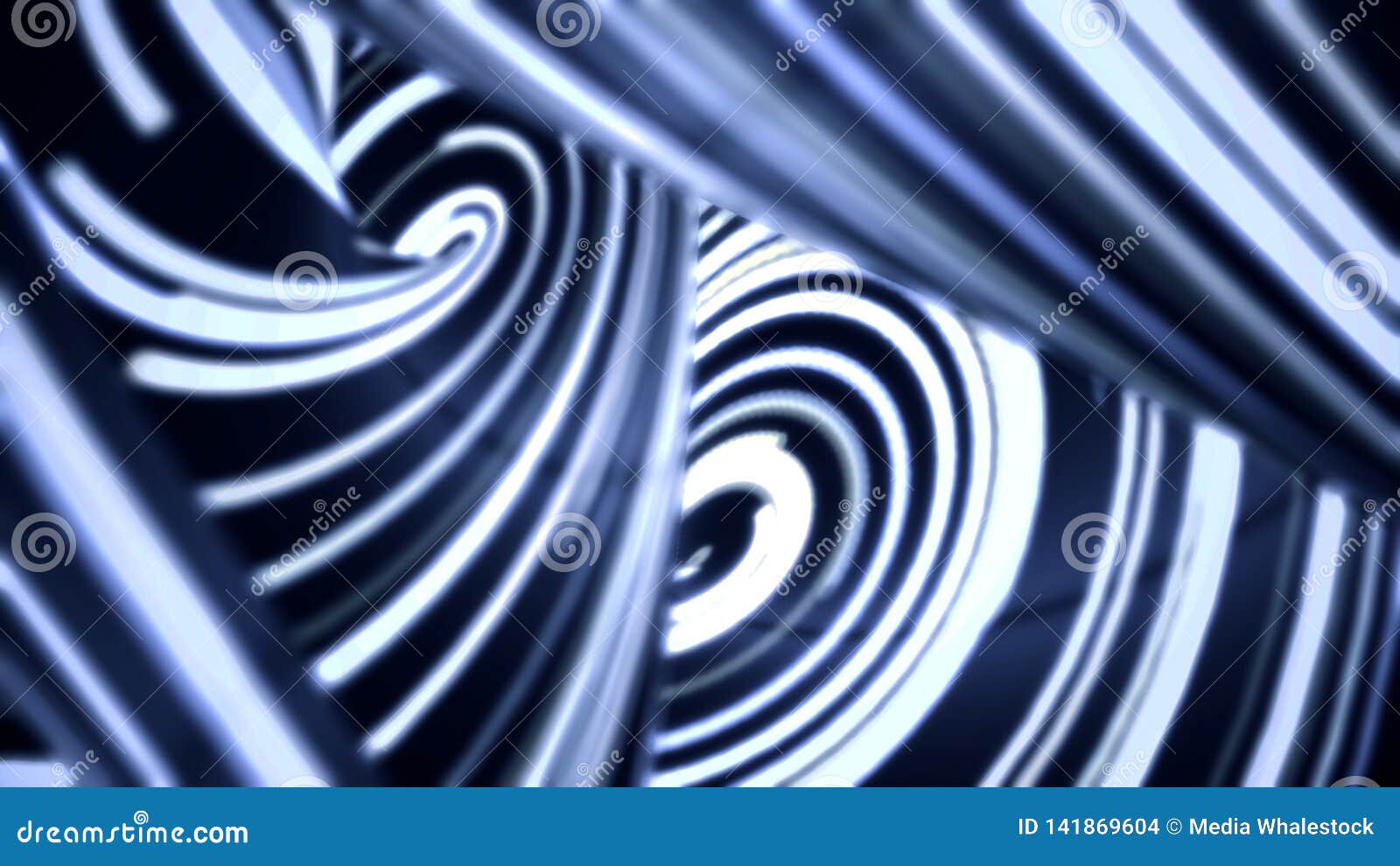 Abstract Rotating Glowing, White and Blue Lines, Fast Motion Background ...