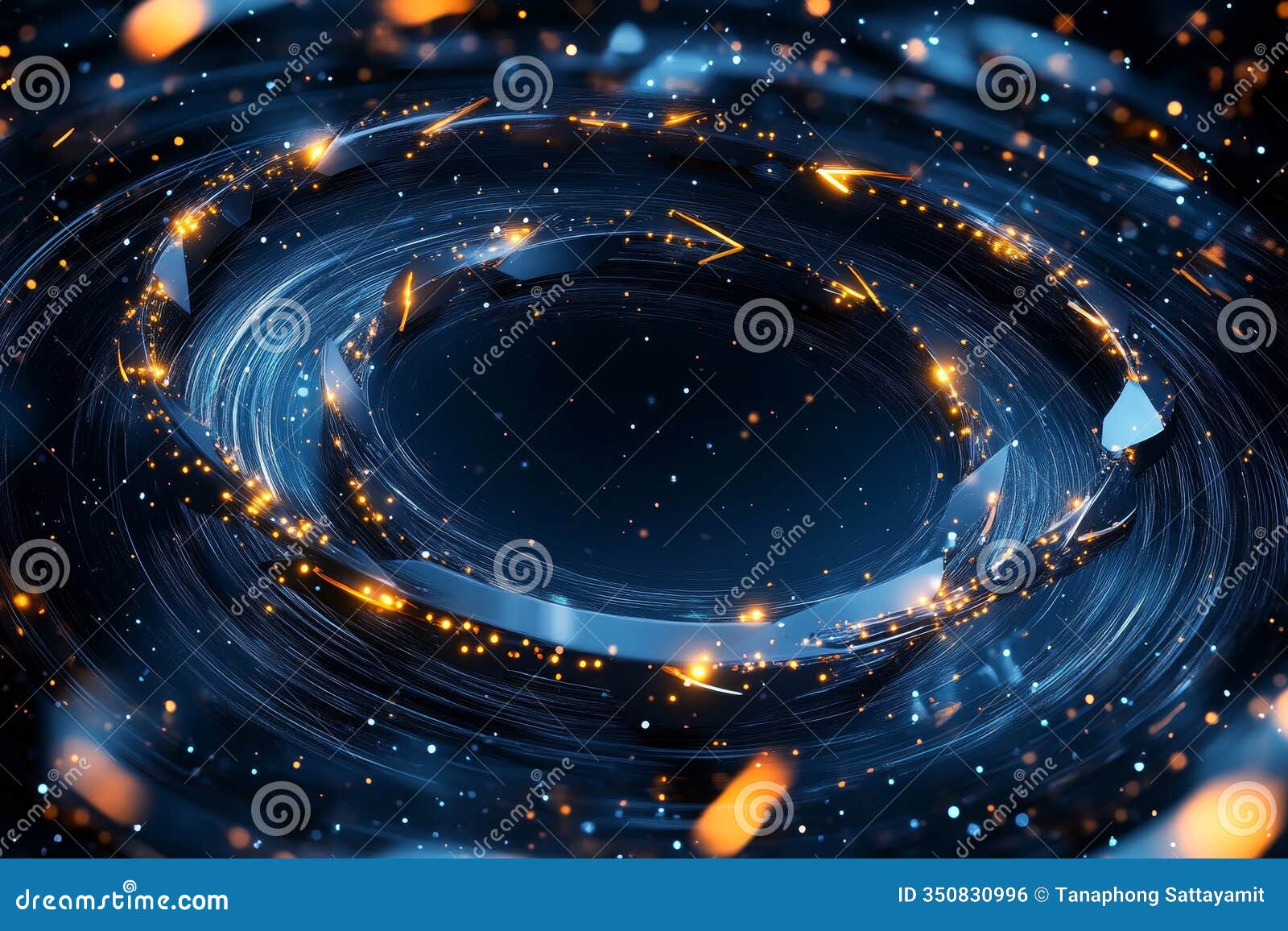 Abstract Rotating Ring of Light Symbolizes Technology Innovation ...