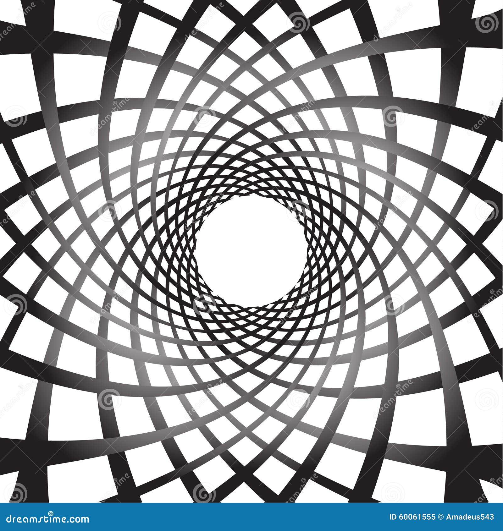 Abstract Rotating Circles Of Dotted Lines On White Background. Plexuses ...