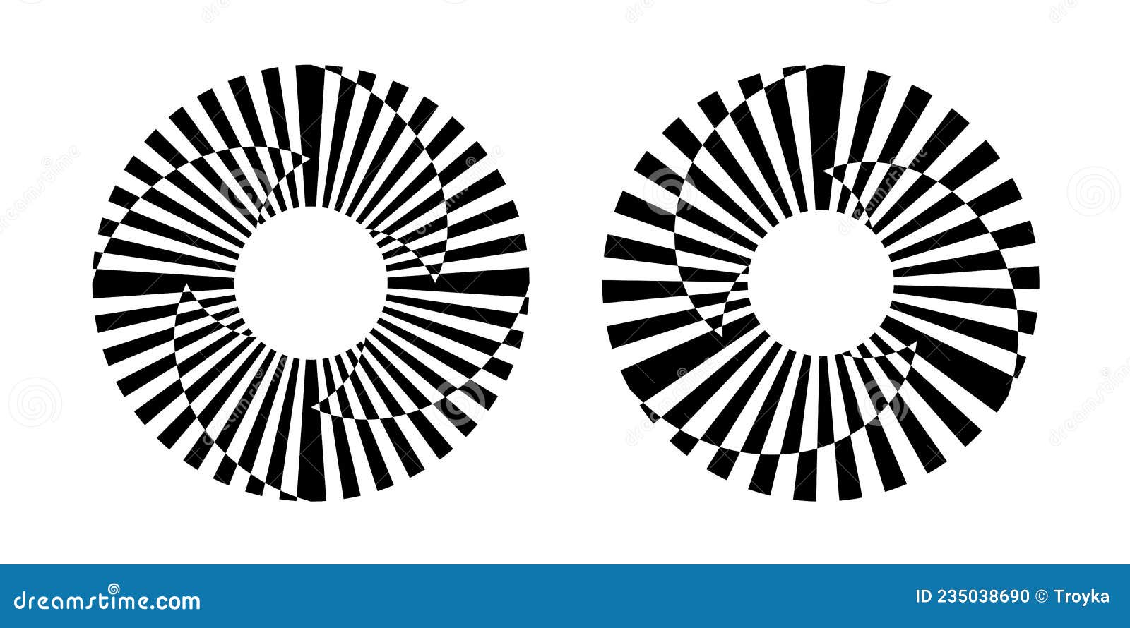 Abstract Rotation Circular Design Elements Set Stock Vector ...