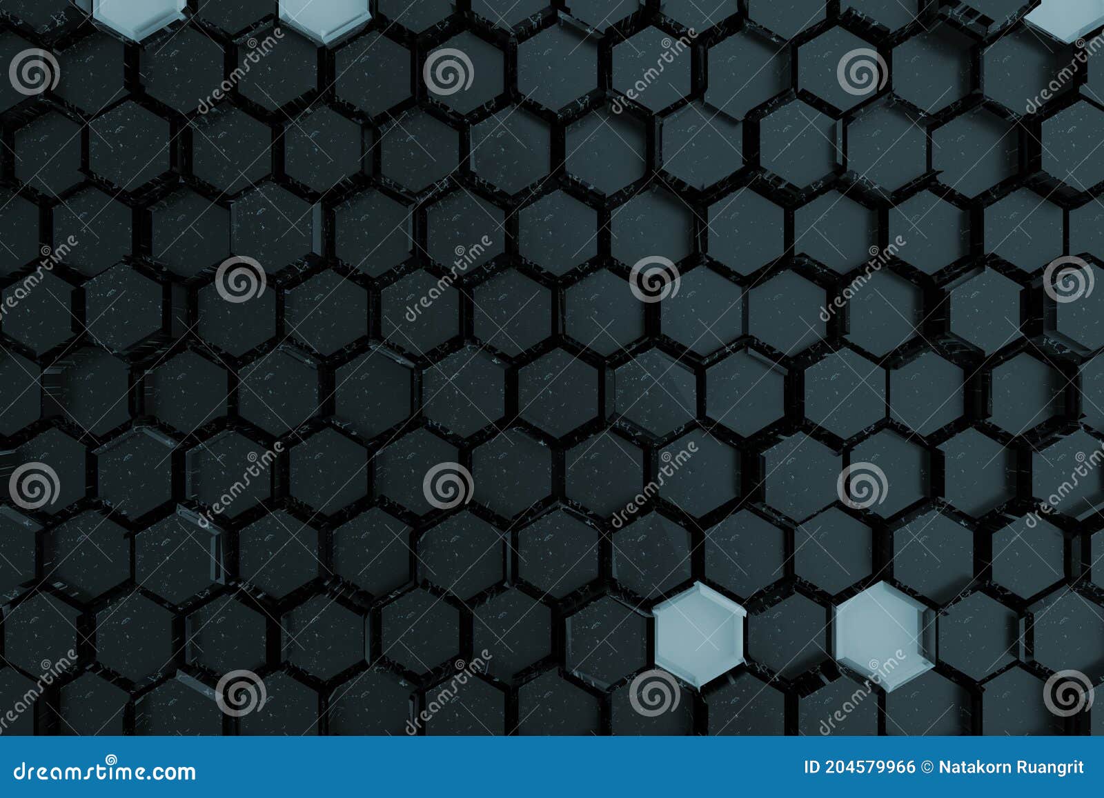 Sci-fi Metallic Hexagon Wall Stock Illustration - Illustration of ...
