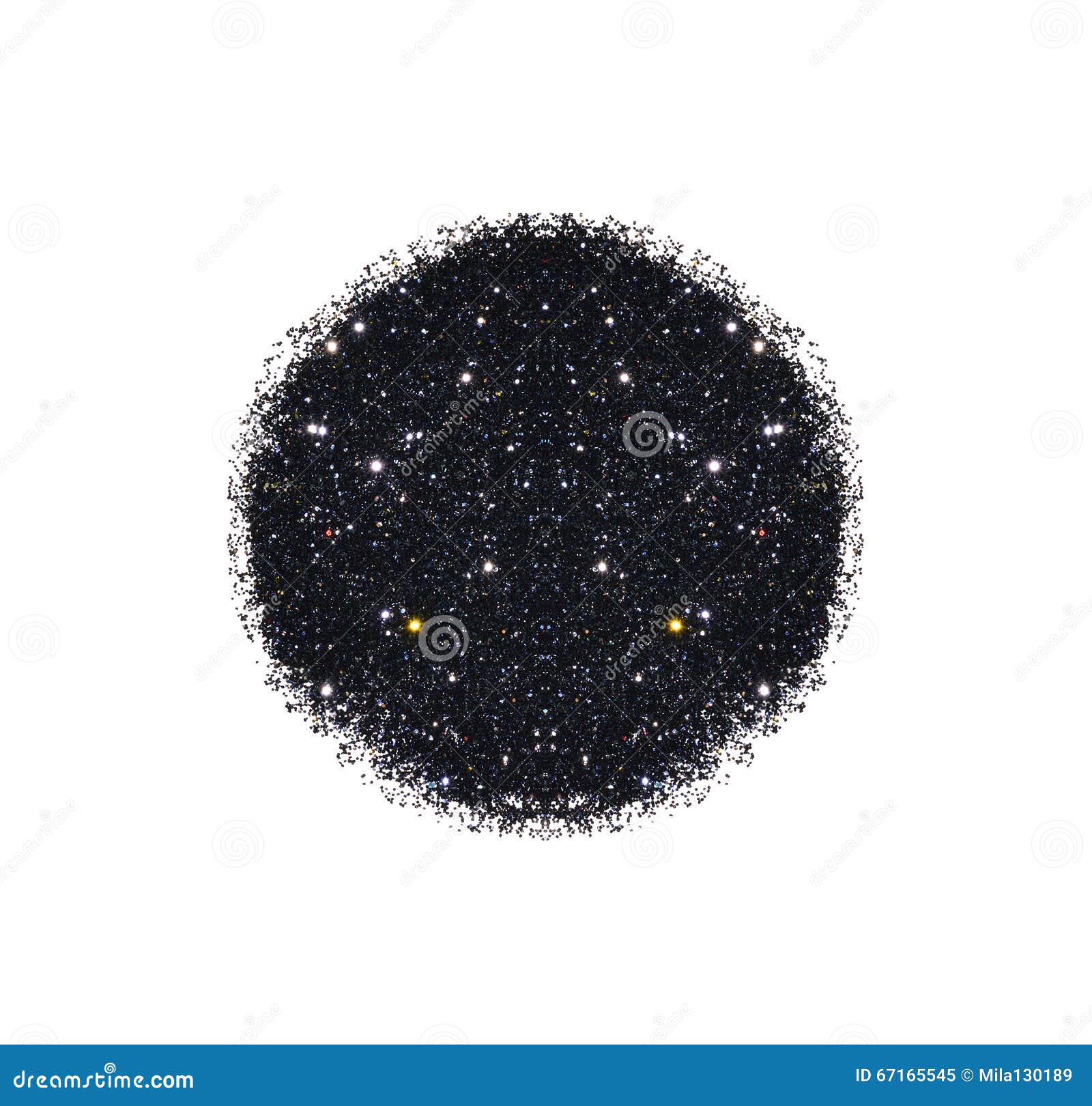 Abstract Round Particles On Black Background. Animation. Clear Colored ...