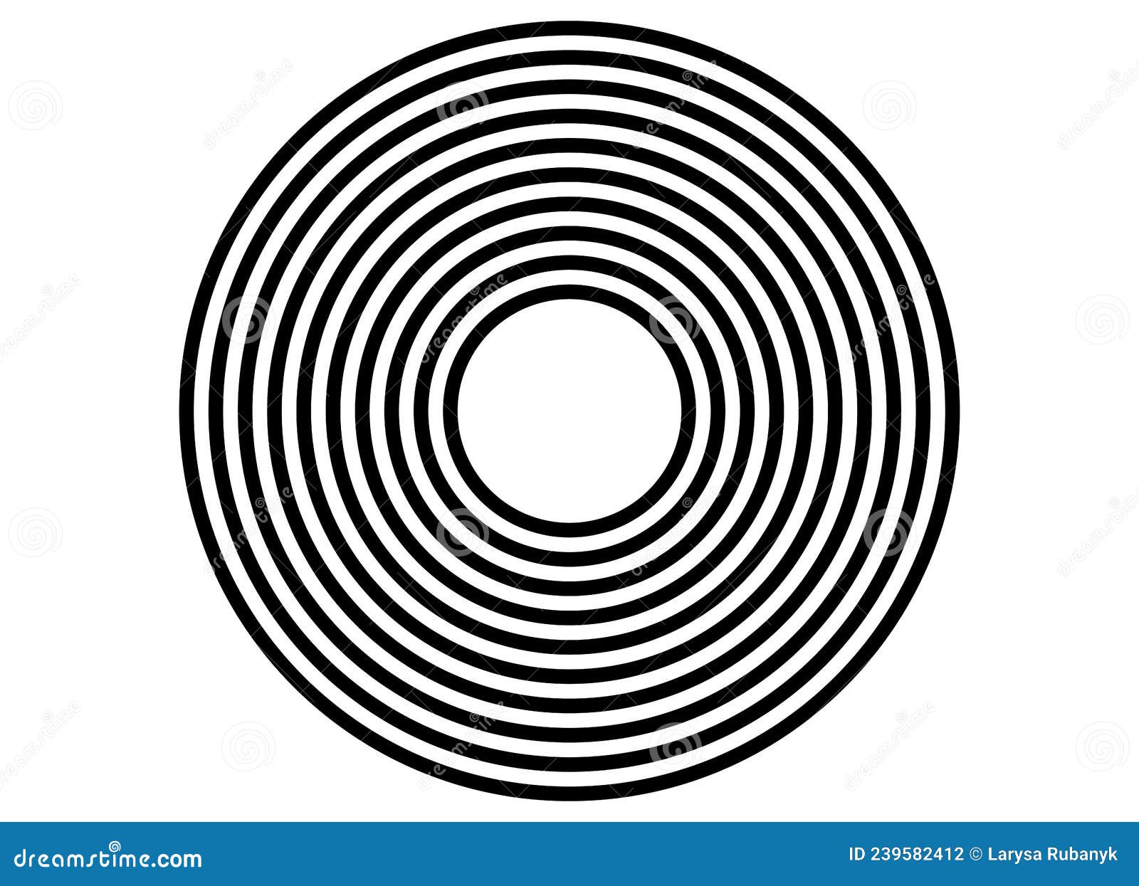 Abstract Round Black and White Design Element from Parallel Curved ...