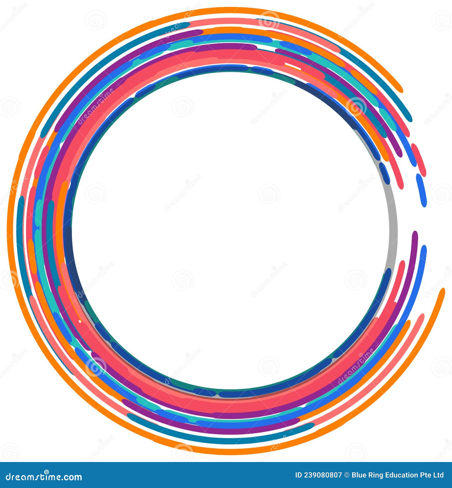 Abstract Round Border Design Stock Vector - Illustration of colourful ...