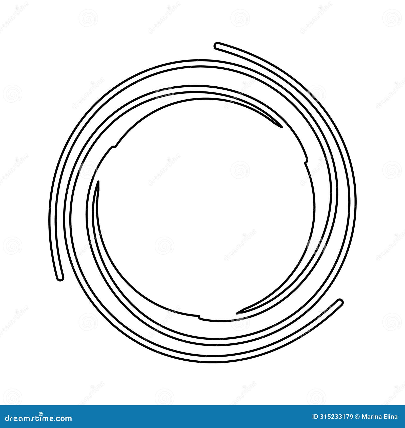 Abstract Round Decorative Frame Vector Illustration Stock Illustration ...