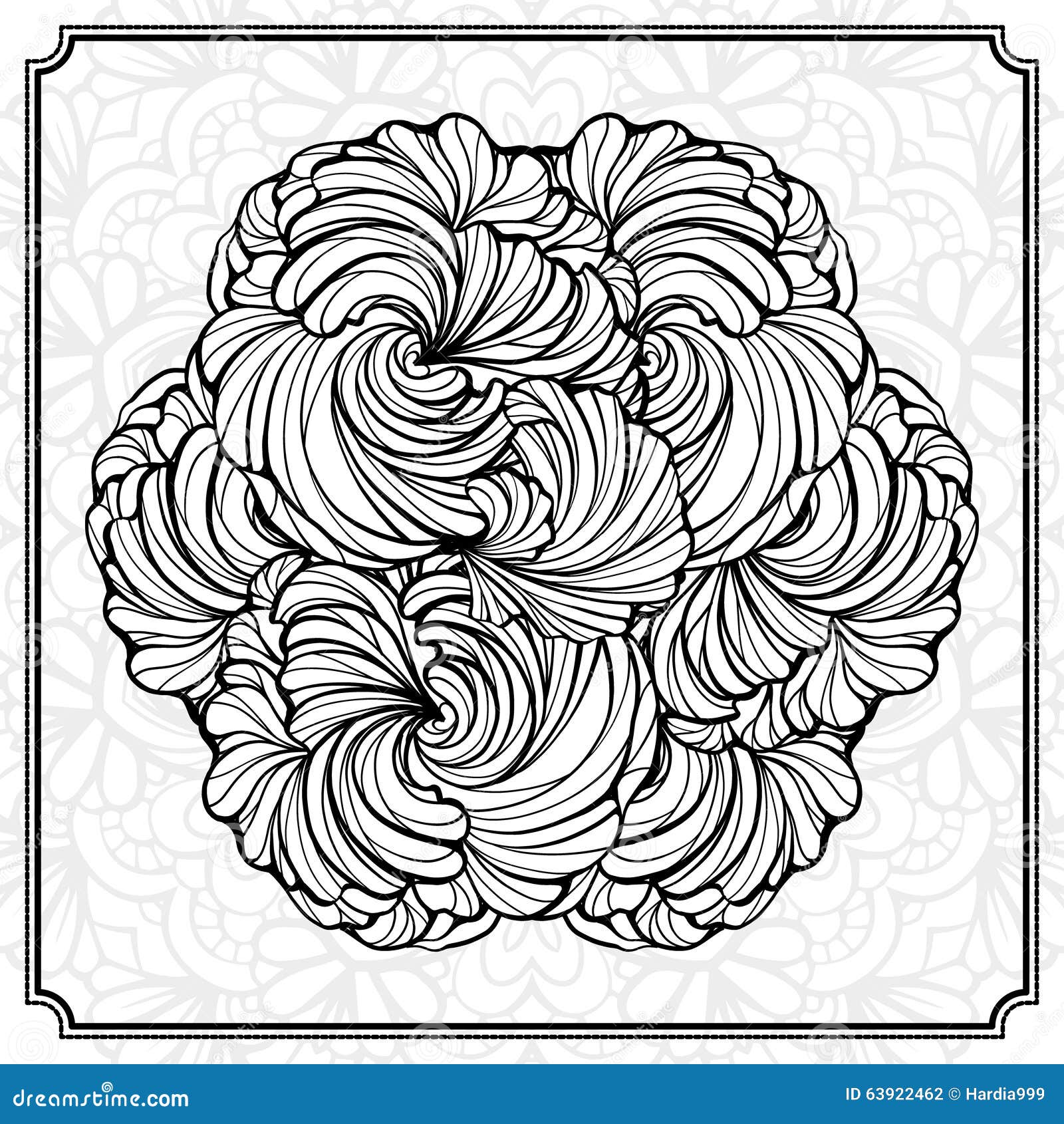Abstract Round Design Element Stock Vector - Illustration of mandala ...