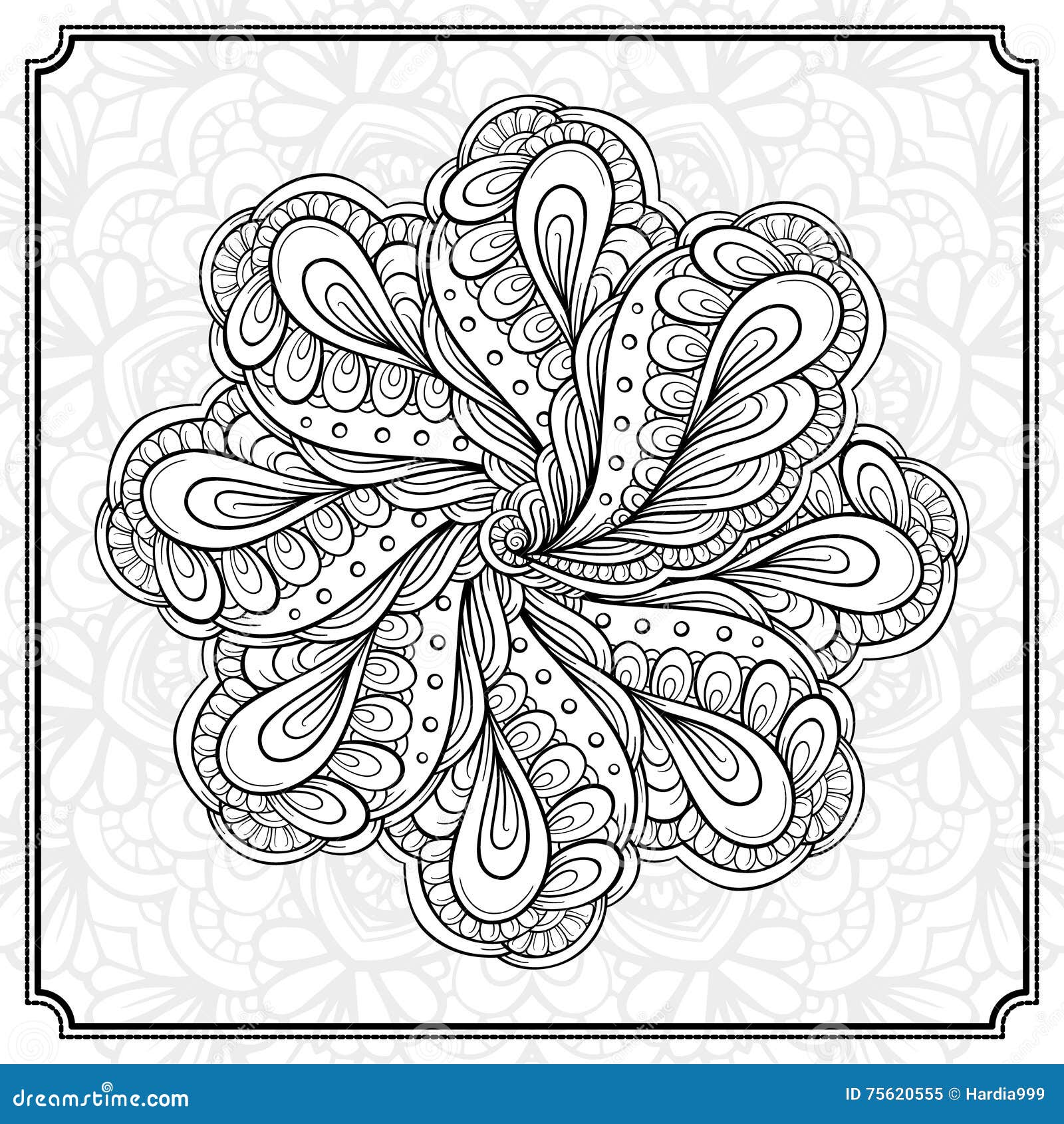 Abstract Round Design Element Stock Vector - Illustration of lace ...