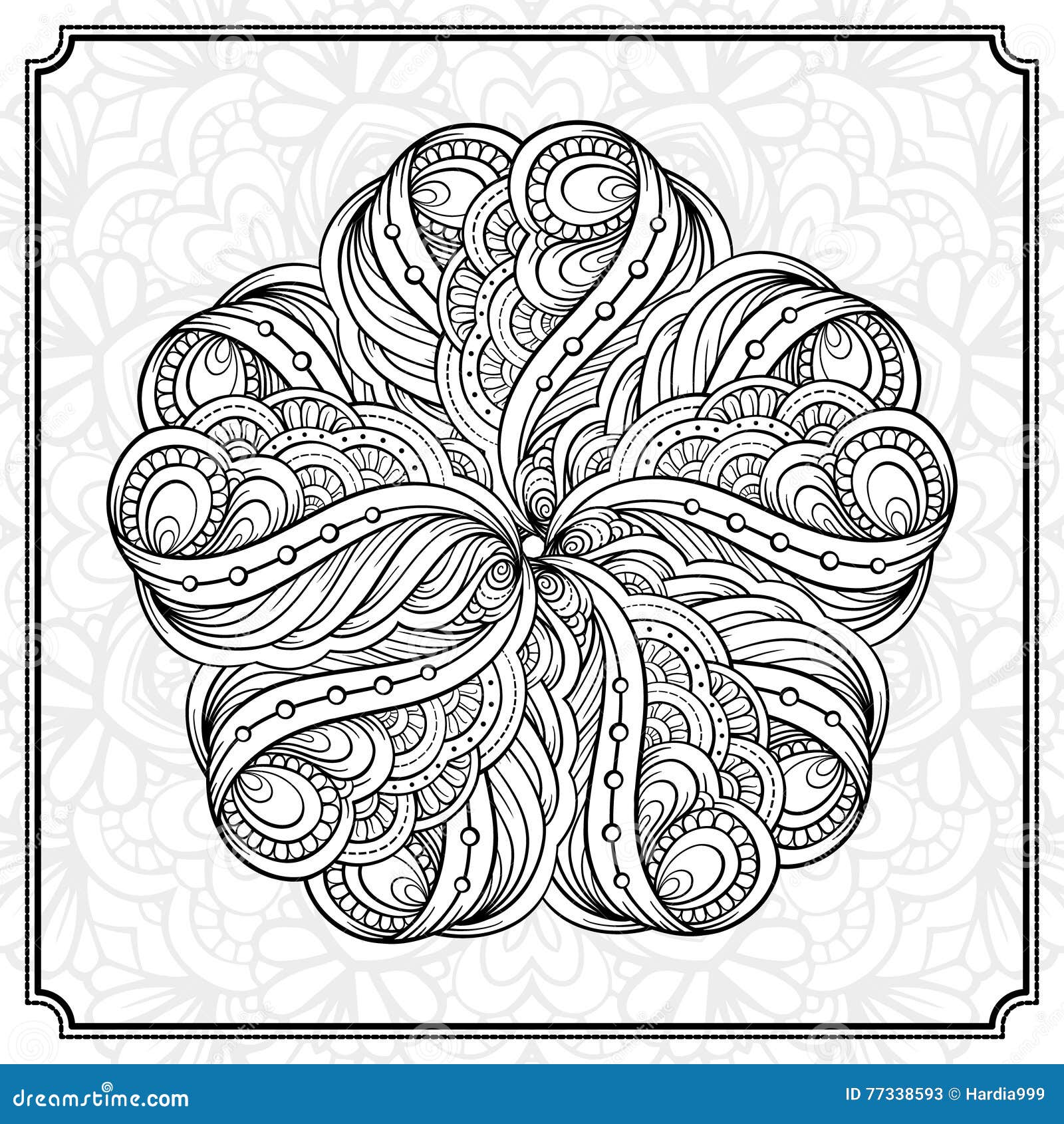 Abstract Round Design Element Stock Vector - Illustration of snoflake ...