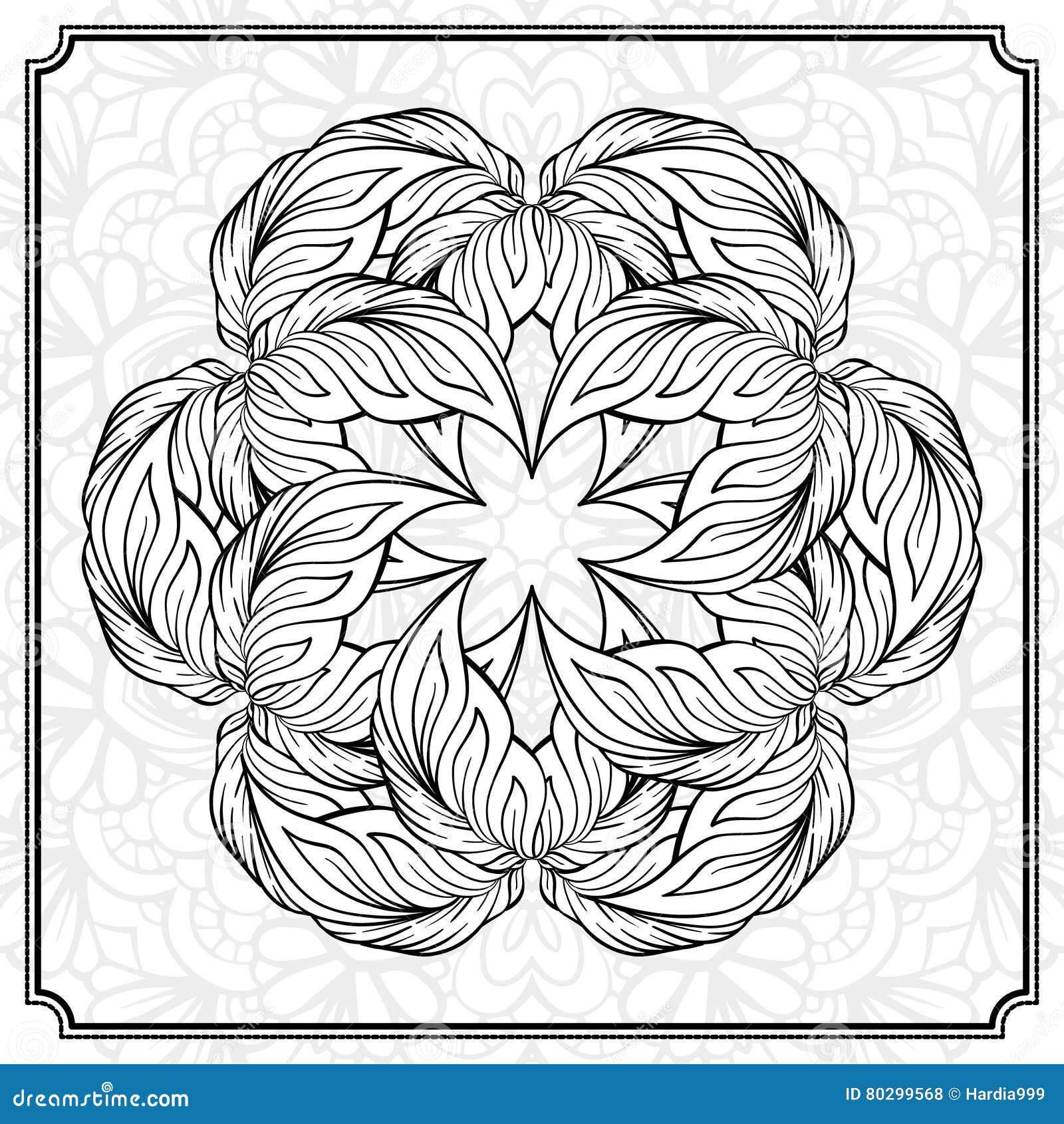 Abstract Round Design Element Stock Vector - Illustration of lace ...