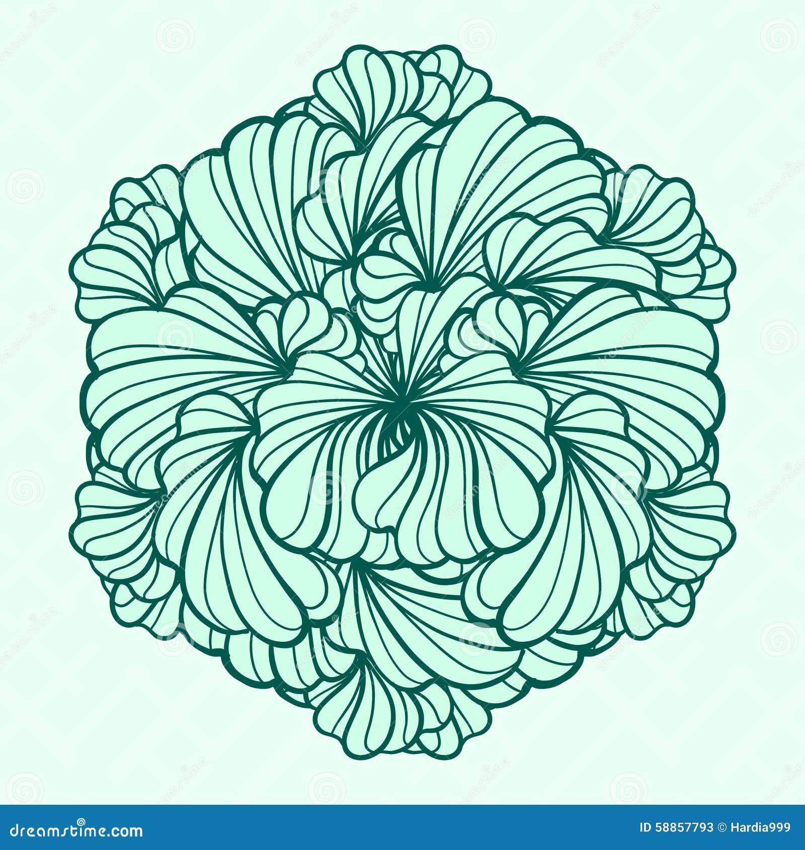 Abstract Round Design Element Stock Vector - Illustration of line, cute ...