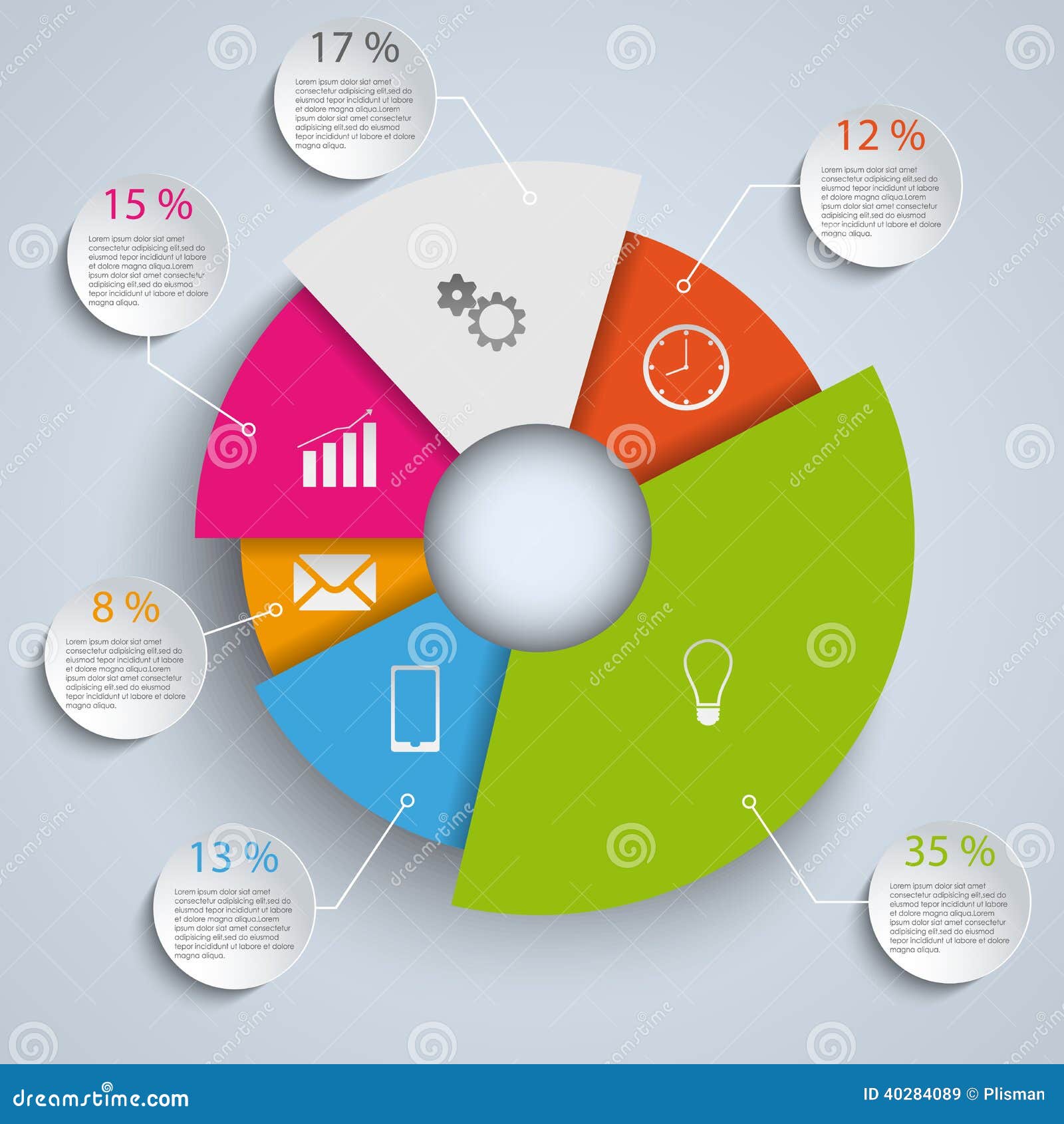 Abstract Round Elements Info Graphic Template Stock Vector ...
