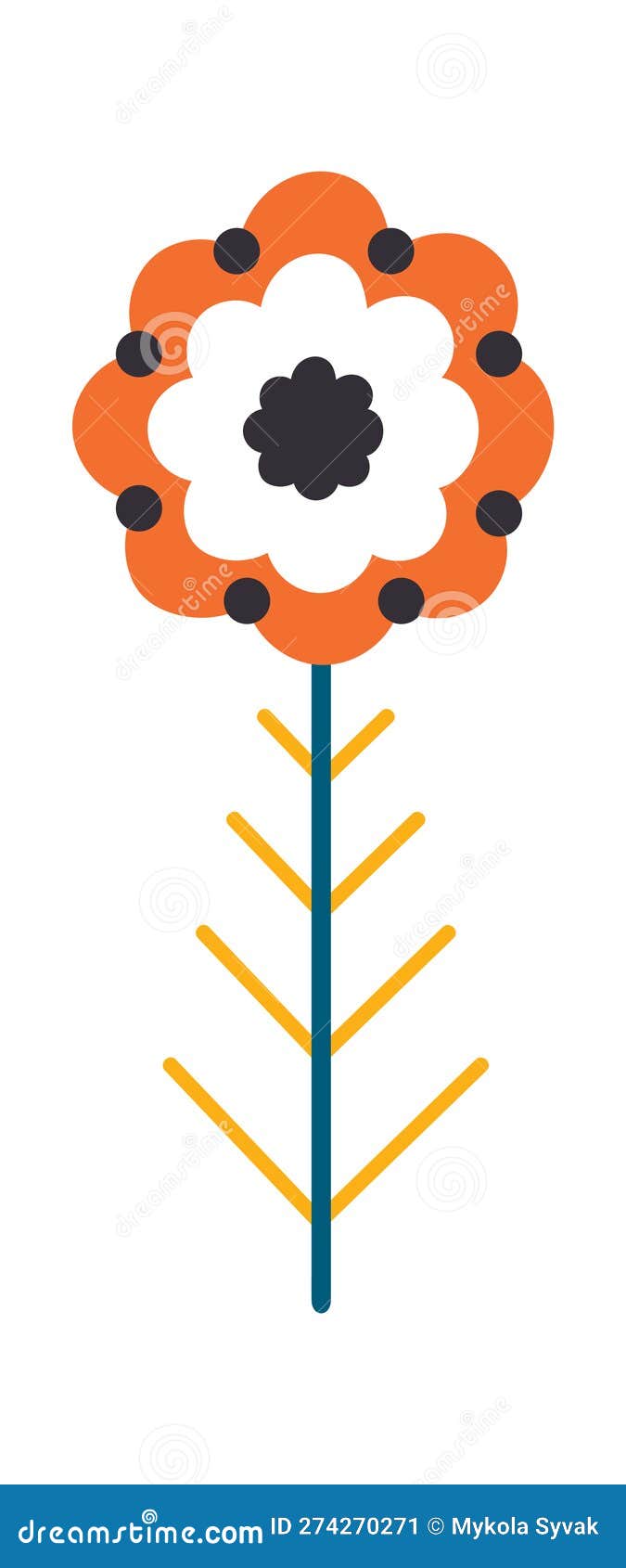 Abstract Round Flower stock vector. Illustration of design - 274270271