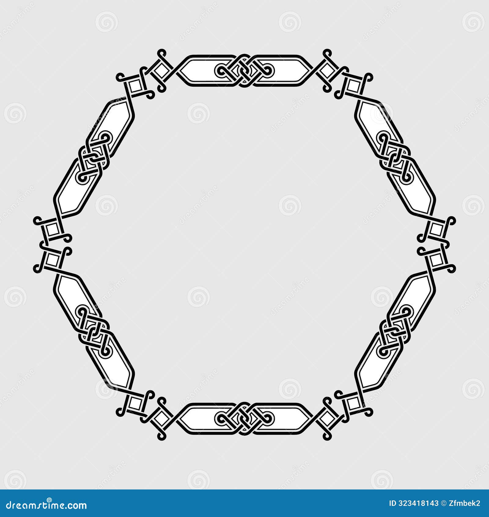 Abstract Round Frame Isolated. Vector Illustration Stock Vector ...