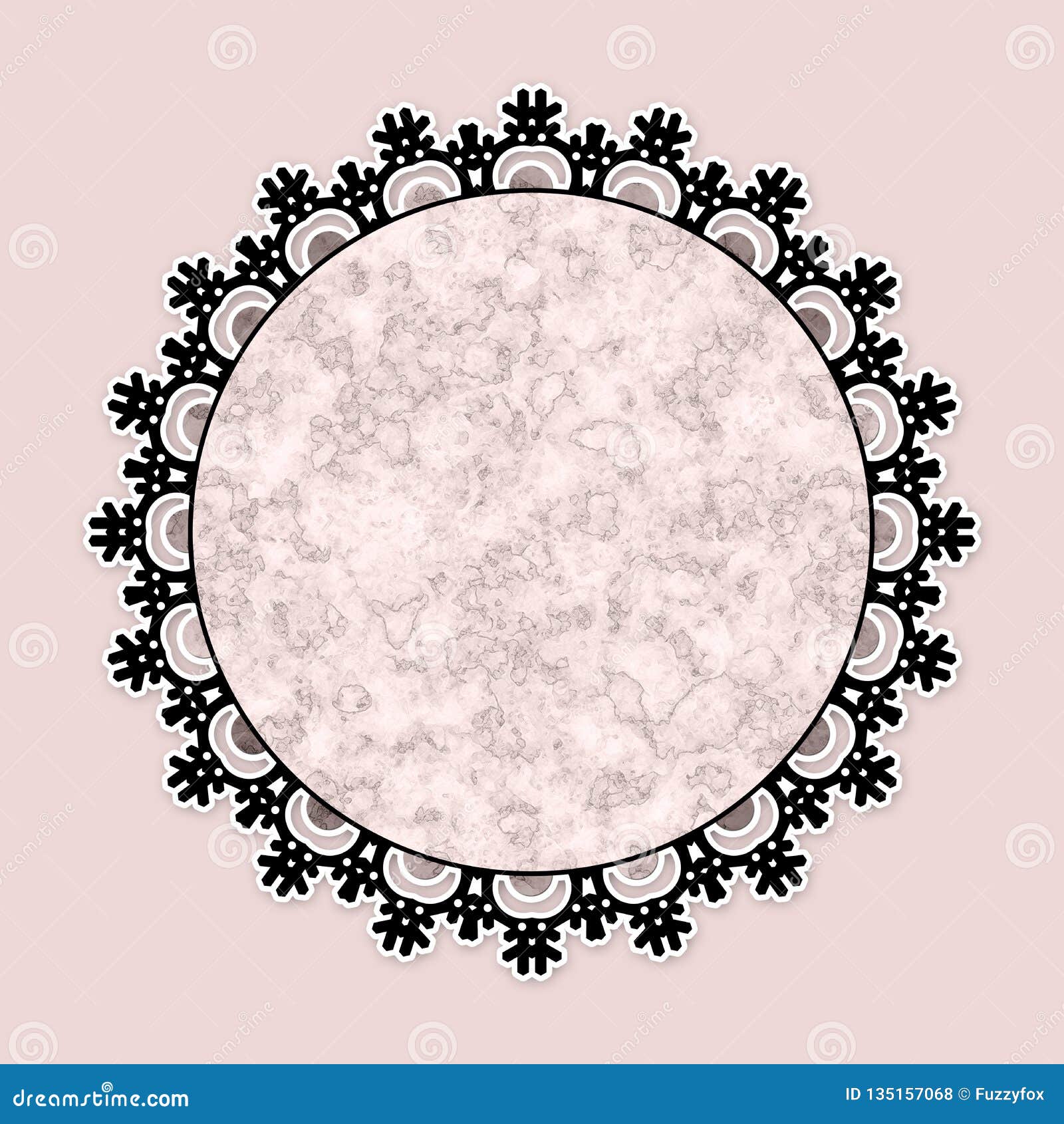 Abstract Round Frame Marble Circle Stock Illustration - Illustration of ...