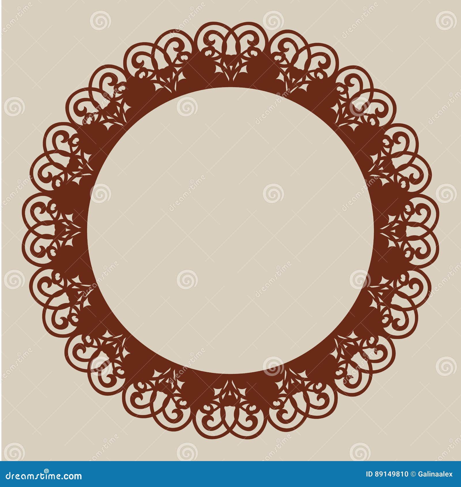 Abstract round frame stock vector. Illustration of frame - 89149810