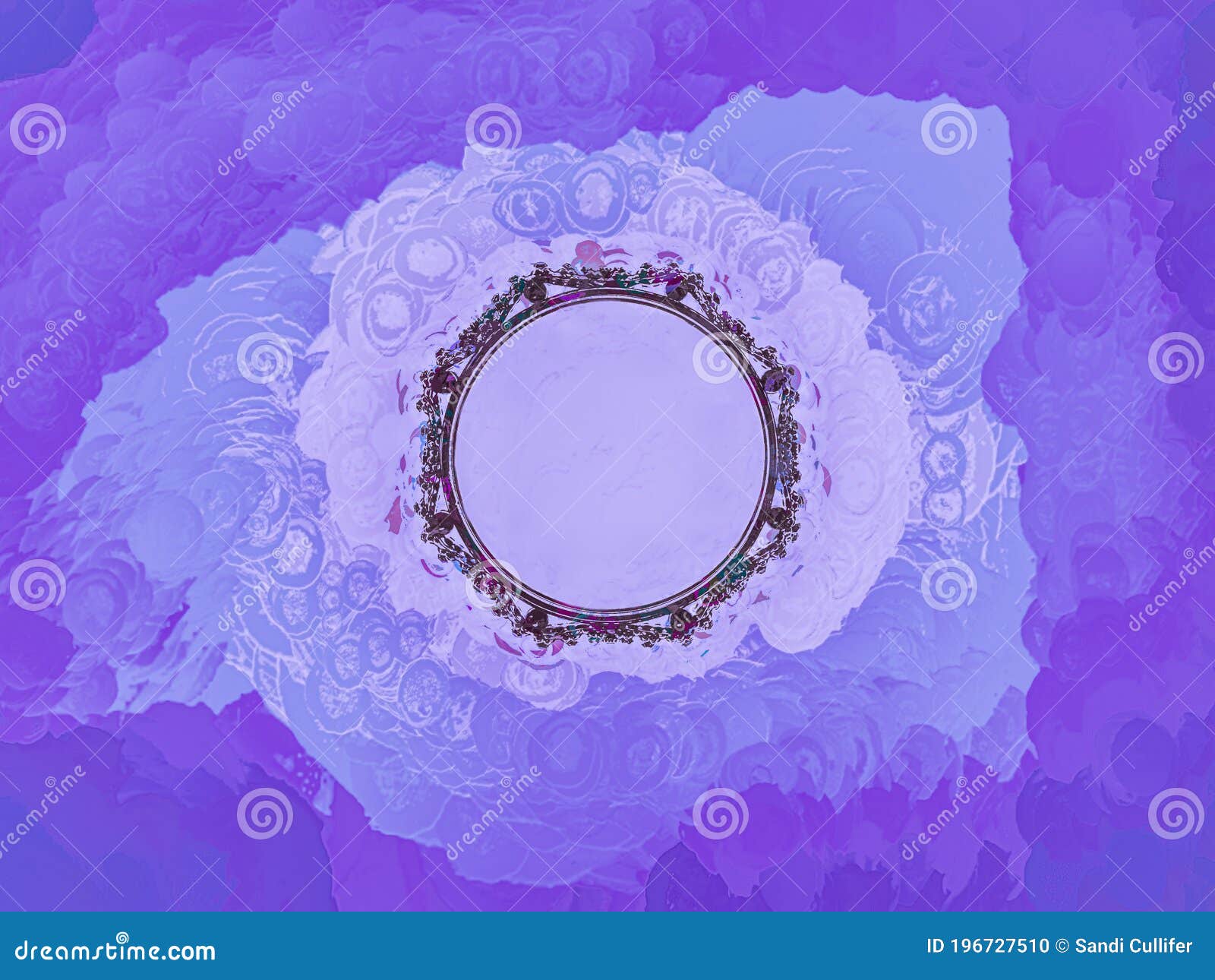 Abstract Round Frame on Purple and Blue Background Stock Illustration ...