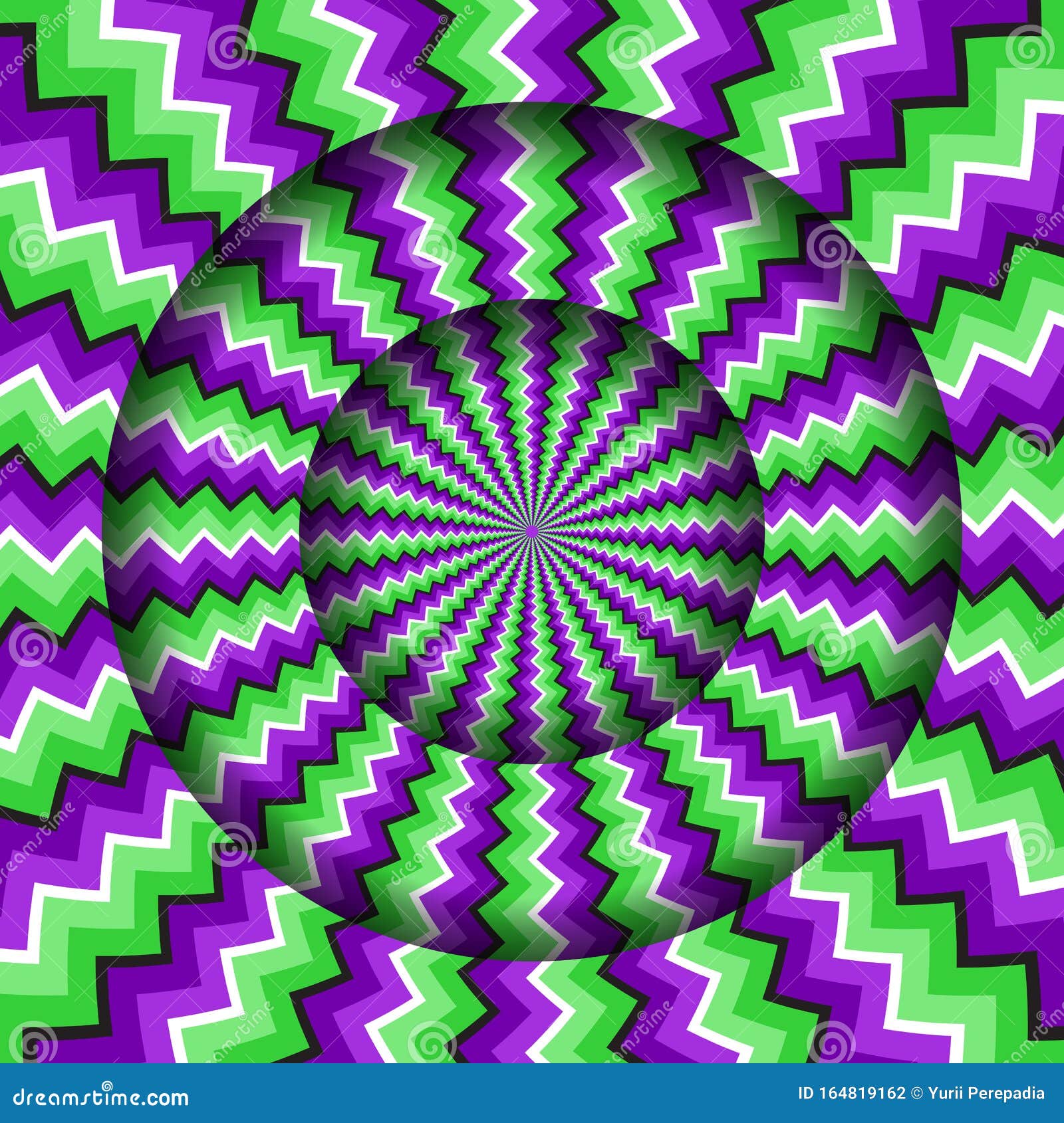 Rotating Hypnotic Circles In Differents Colors And Rotations Vector ...