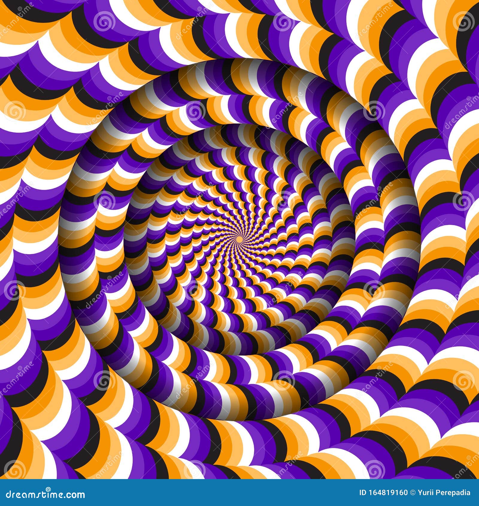 Rotating Hypnotic Circles In Differents Colors And Rotations Vector ...