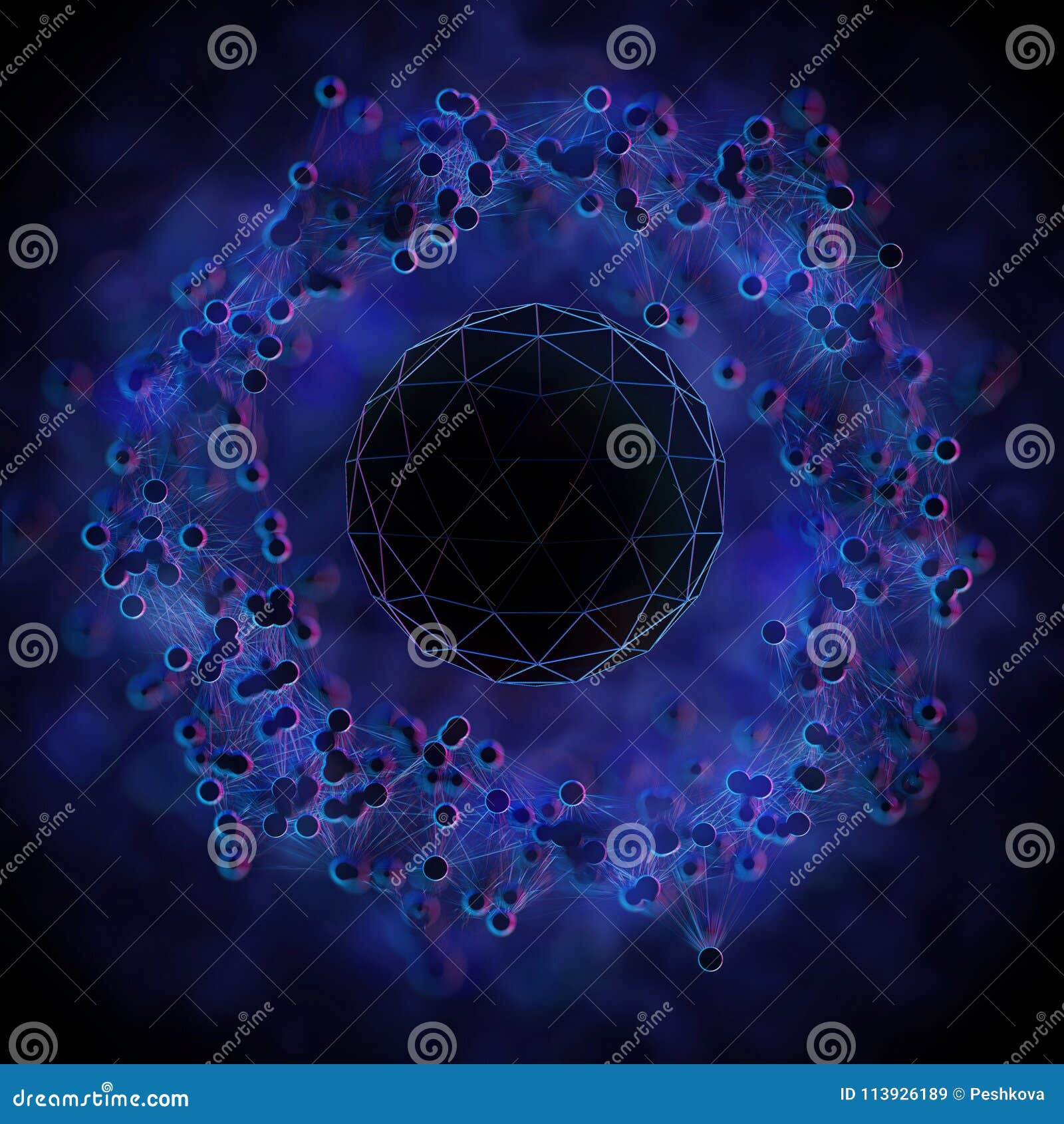 Bacteria Background. Virus Microorganisms Silhouette. Medicine ...