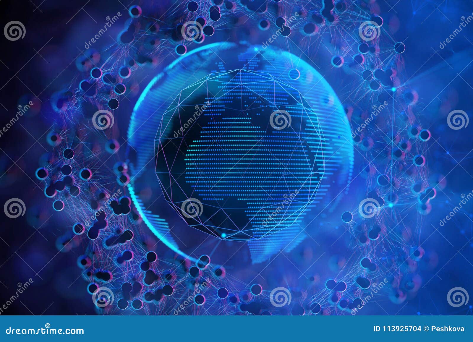 Abstract Globe Bacteria Wallpaper Stock Illustration - Illustration of ...