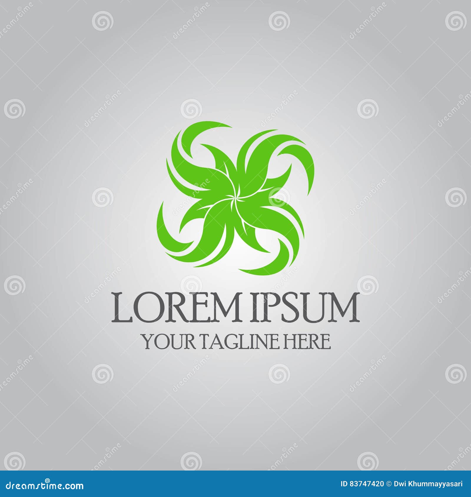 Abstract Round Green Leaf Logo Stock Vector - Illustration of grow ...