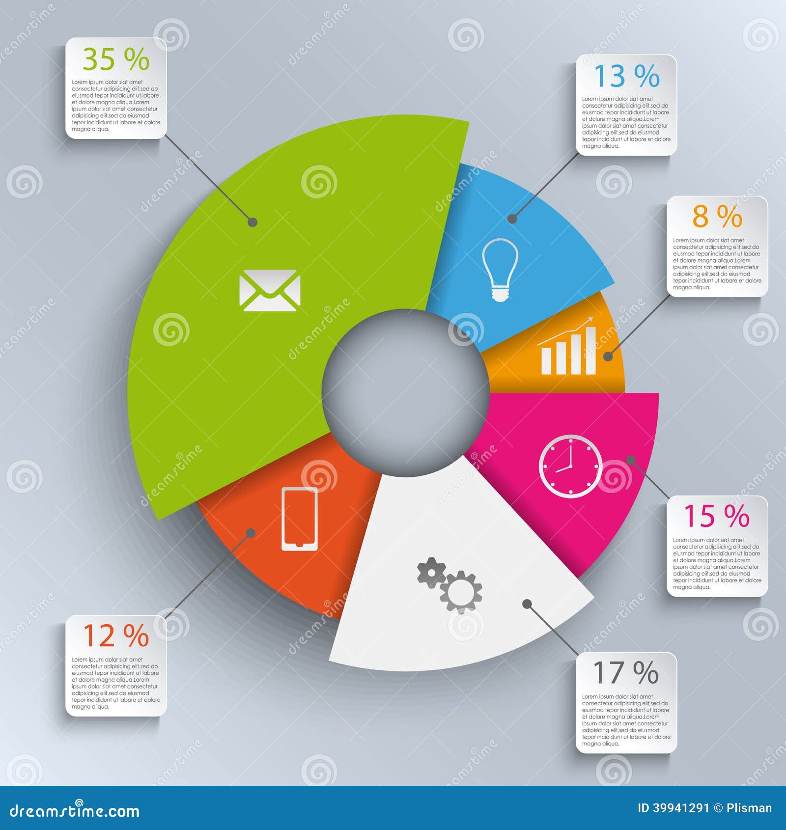 Abstract Round Info Graphic Template Stock Vector - Illustration of ...
