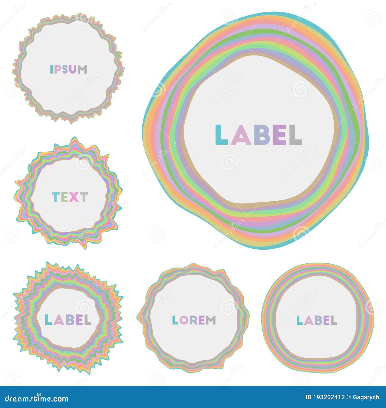 Abstract round labels. stock vector. Illustration of blank - 193202412