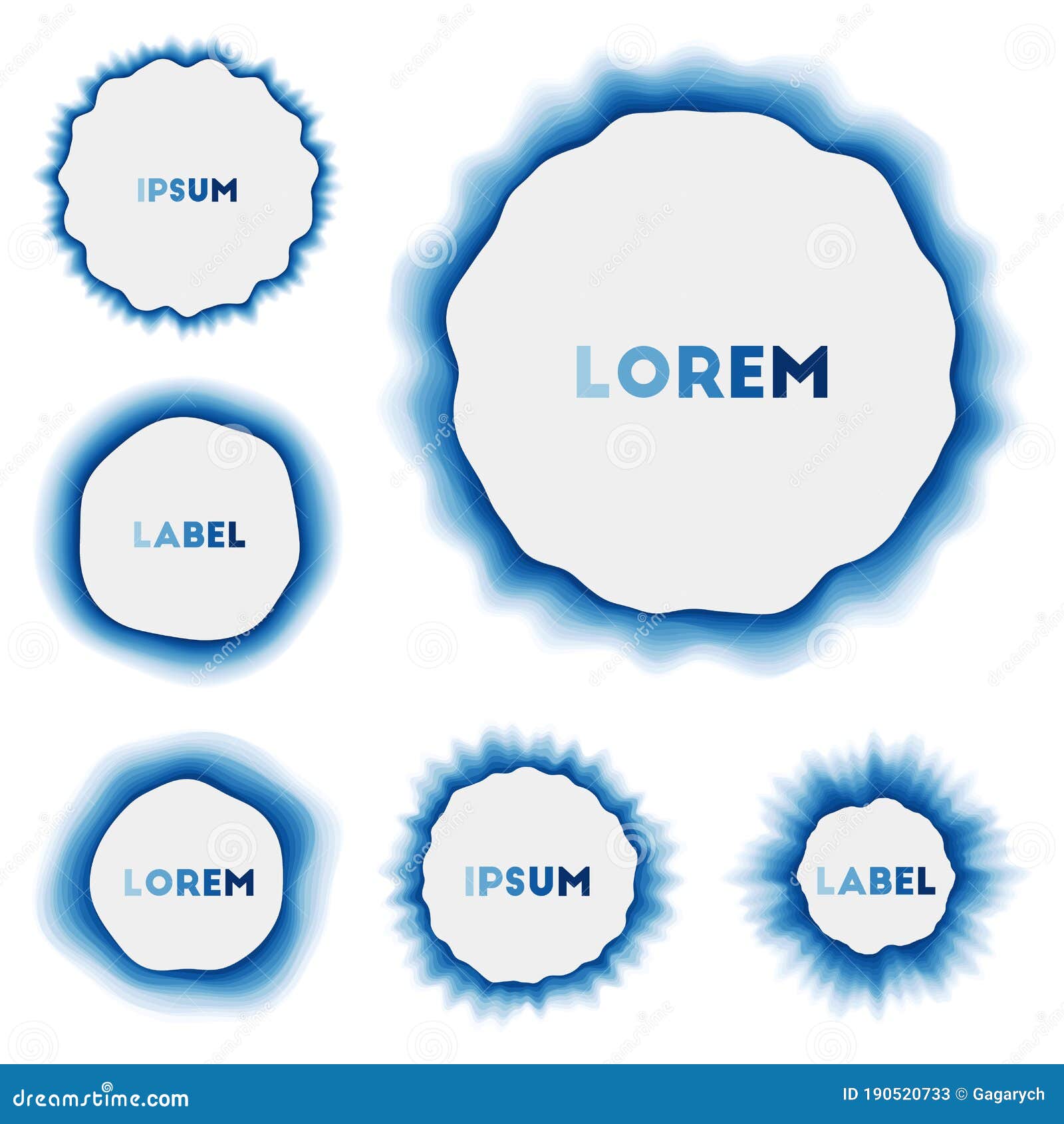 Abstract round labels. stock vector. Illustration of isolated - 190520733