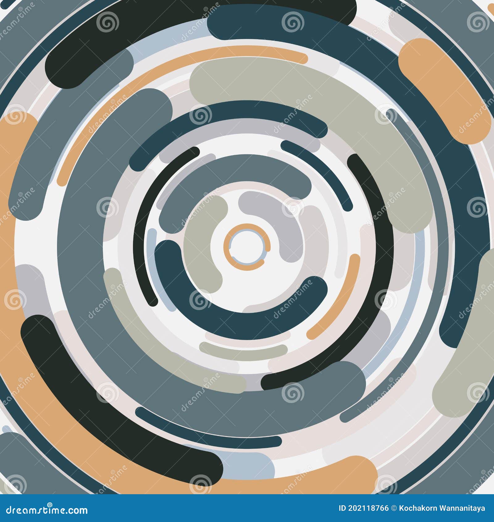 Abstract Round Line Pattern Design of Center Cover Artwork Background ...